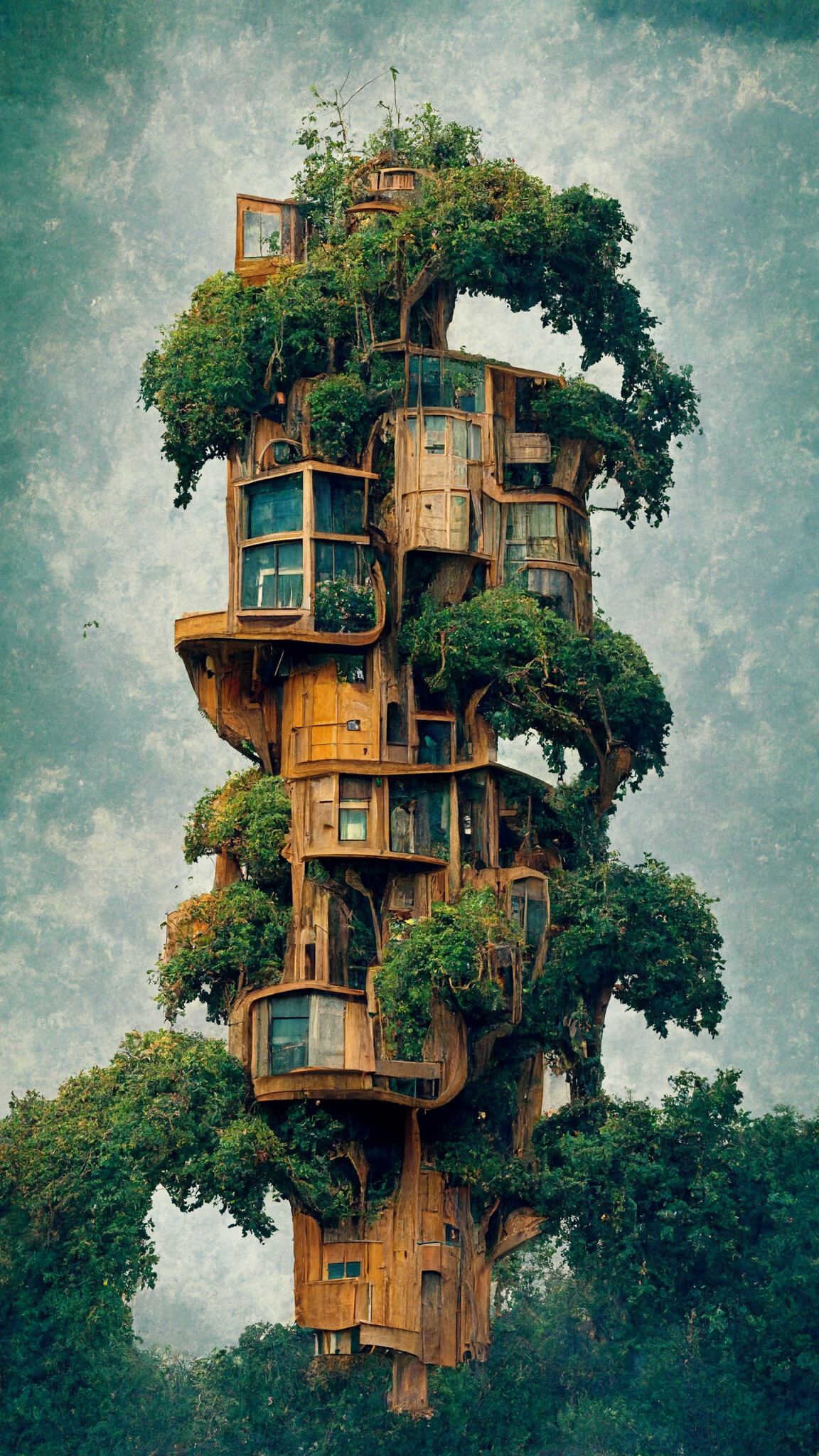ArtStation - Skyscraper Treehouse