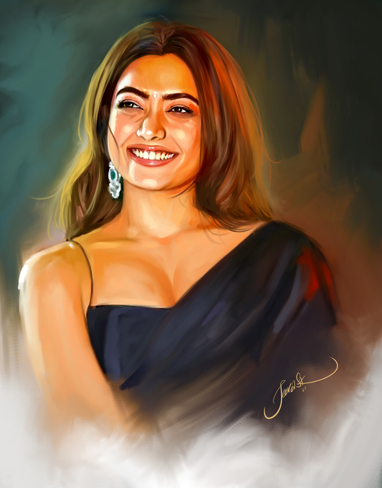 Jeeva Artist SK - Actress Rashmika Mandanna Artwork 2022 # ...