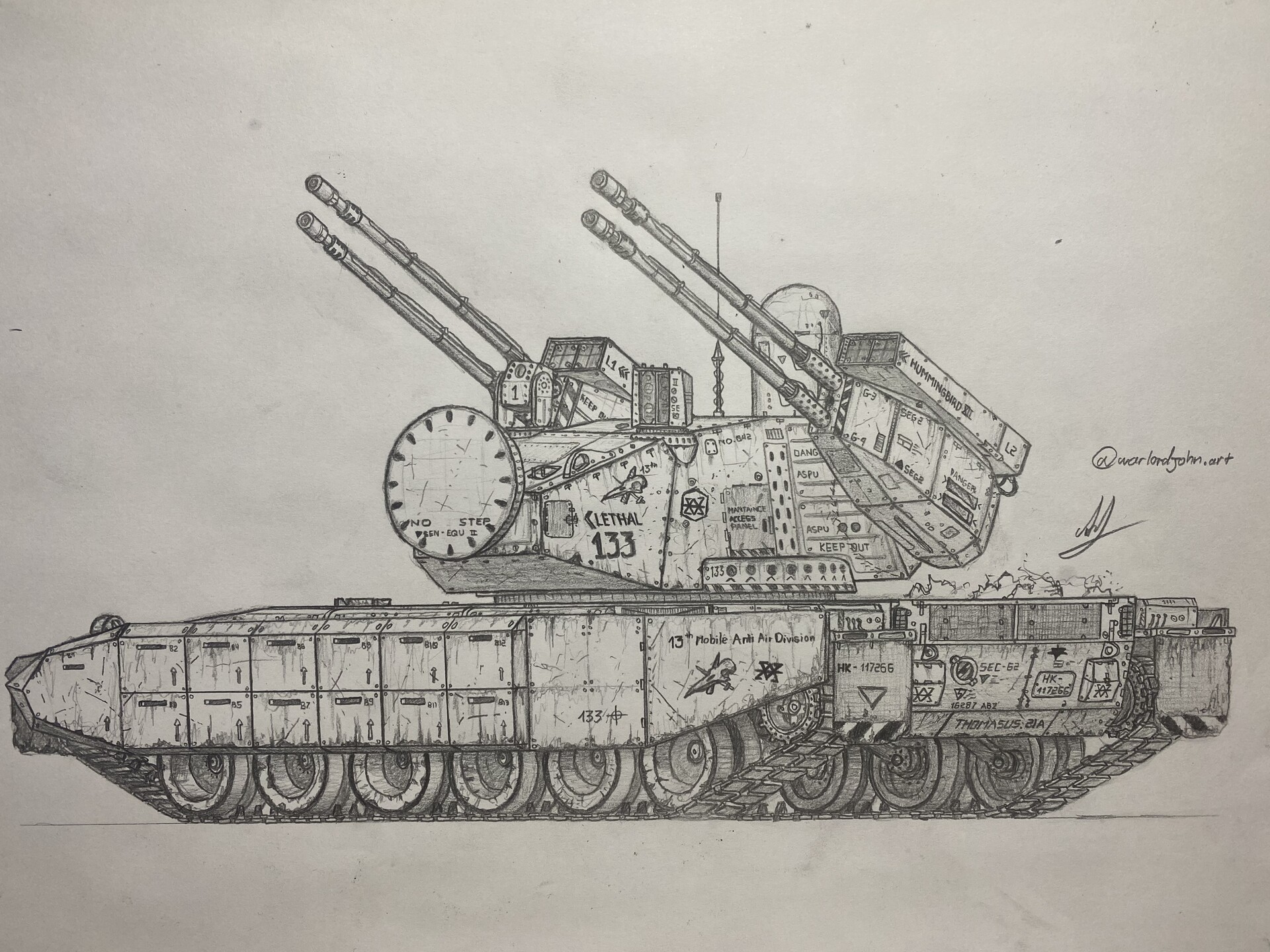 ArtStation - Thunderer Self-propelled Anti-air Gun