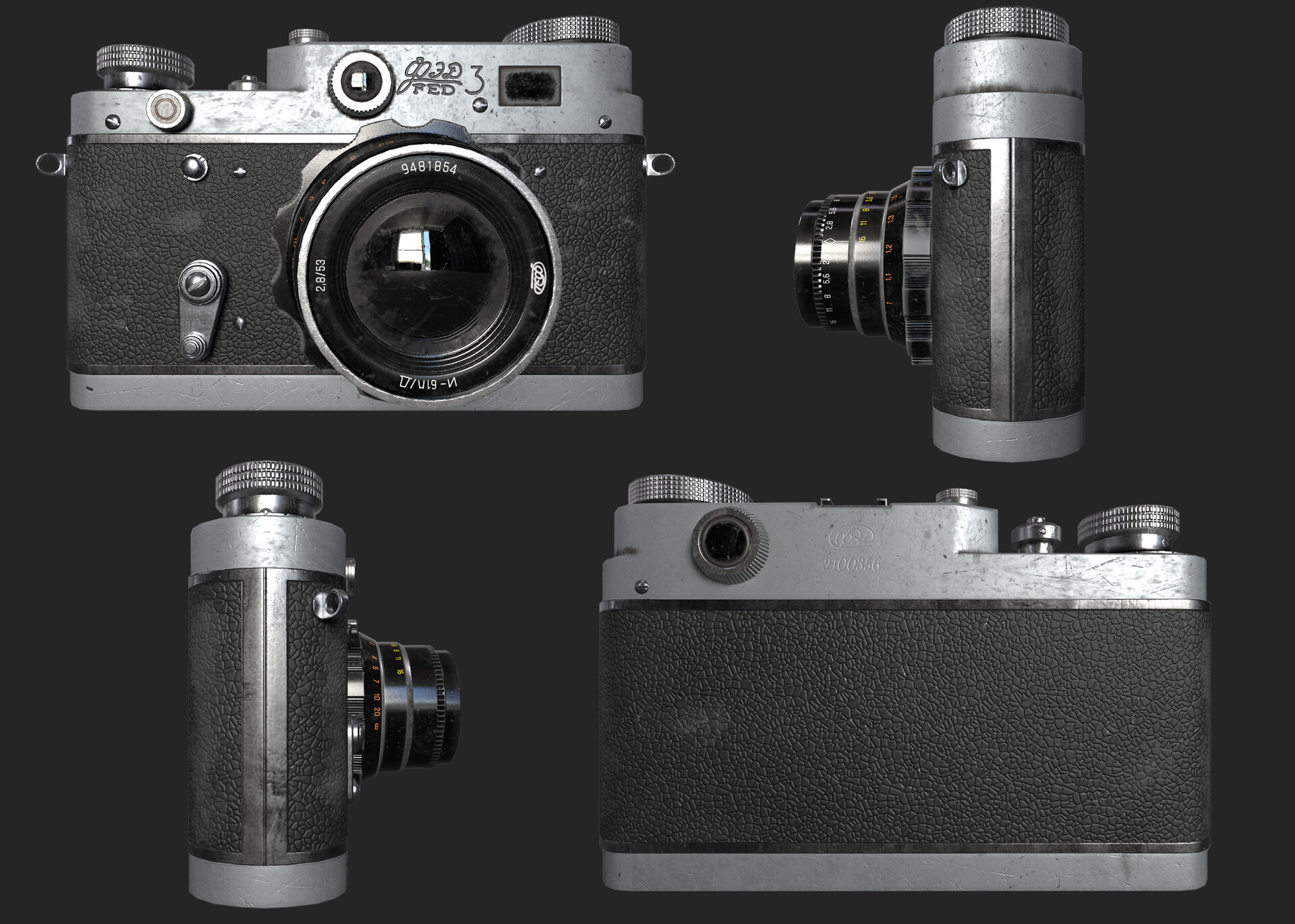 ArtStation - Camera Fed 3 3D Game Prop Model