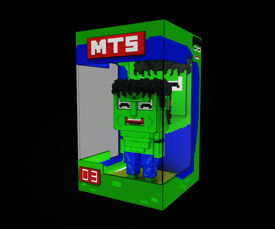 ArtStation - Laughing Voxel Hulk