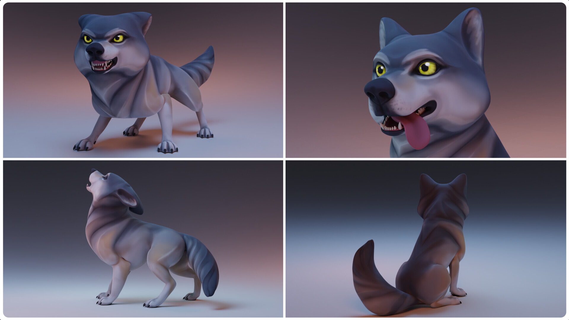 Sophie Till - Stylised Wolf