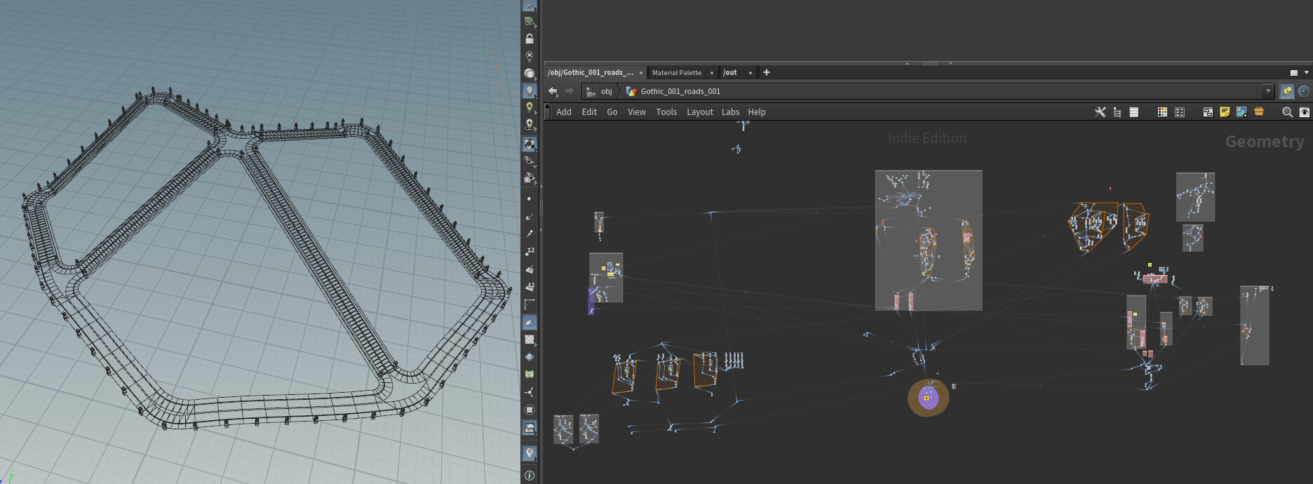 Nevapros. - Roads were aligned to a terrain. Houdini-Unity graphics ...