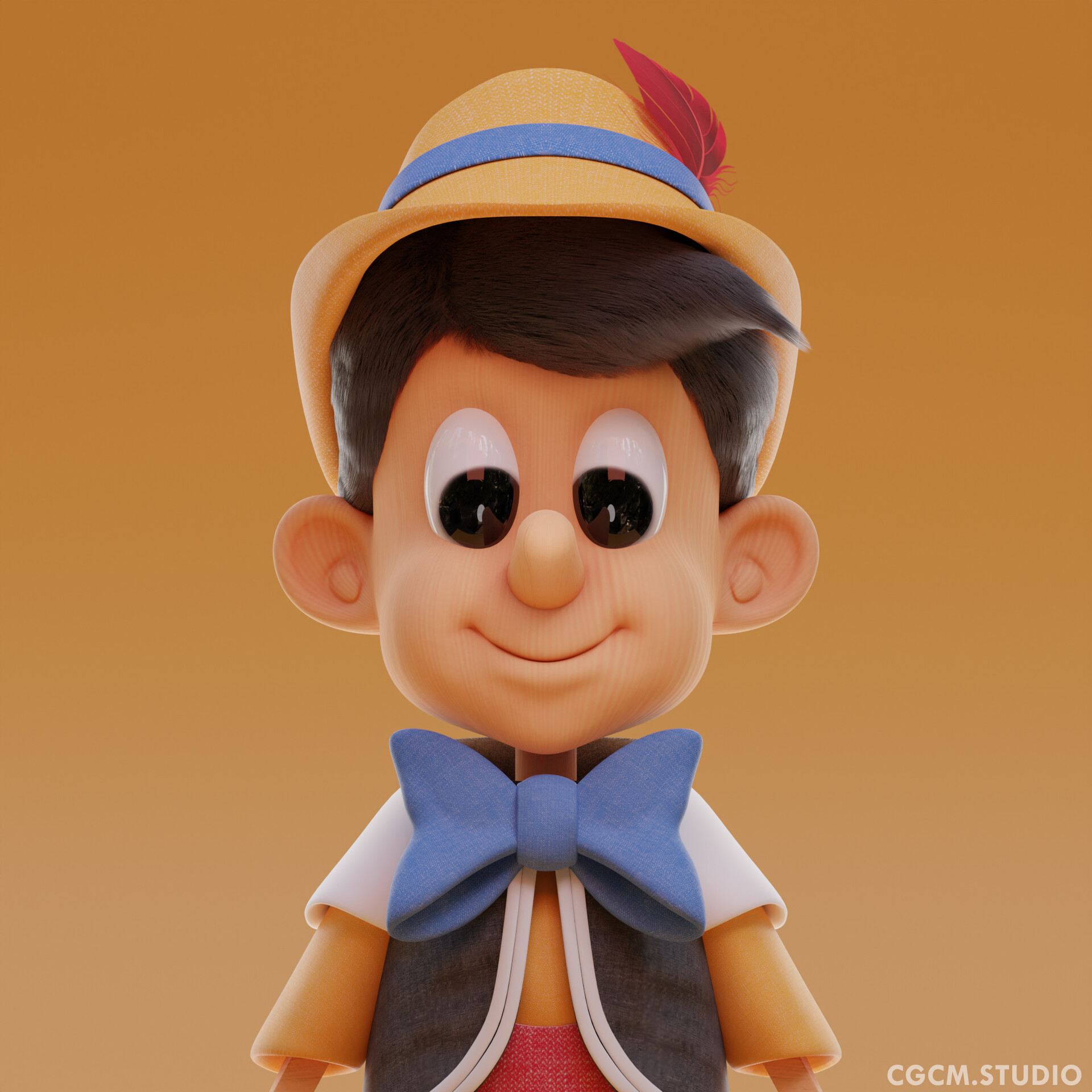 ArtStation - stylish 3D character pinocchio - FanArt