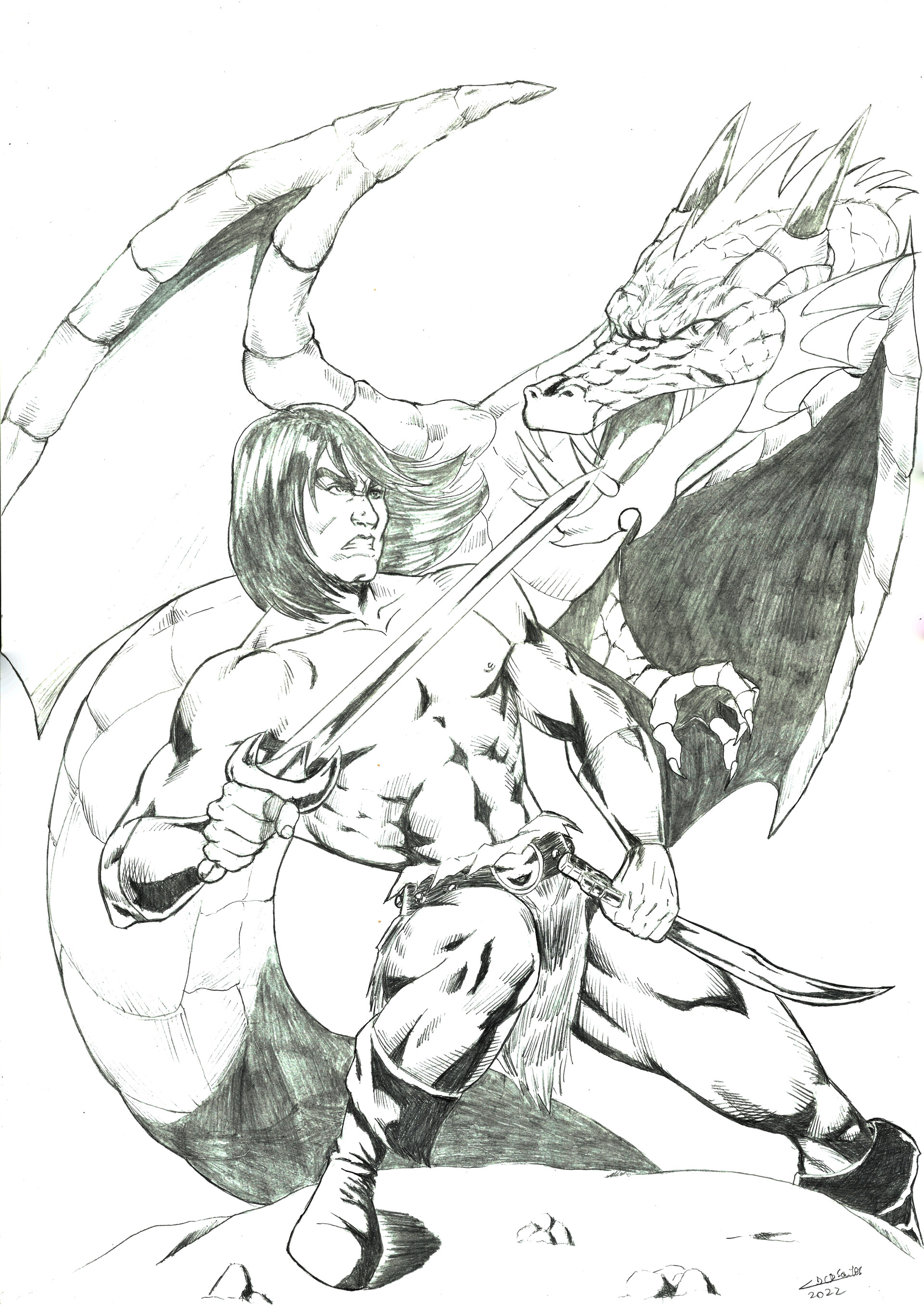 ArtStation - Conan VS Dragon