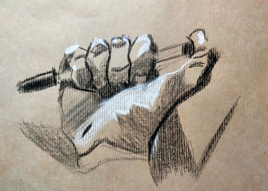 Emily Fortune - Tonal hand drawings - charcoal