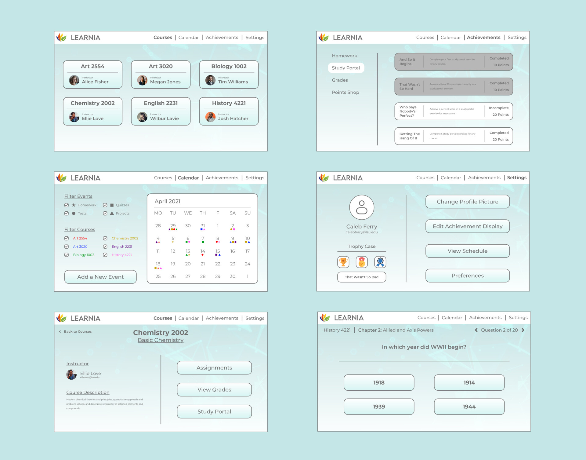 Caleb Ferry - Learnia Prototype