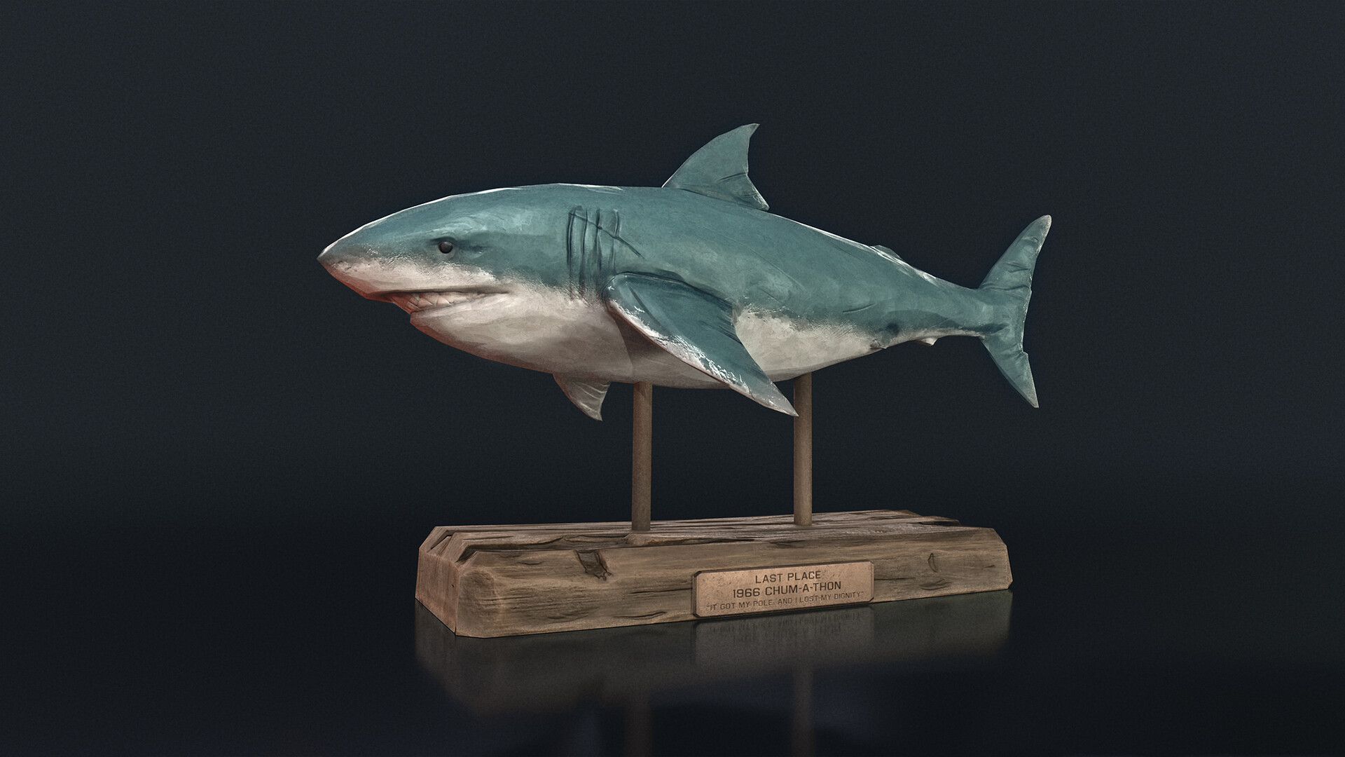Morgan Furtado - Last Place! 1966 | Low-Poly, Stylized Shark Trophy