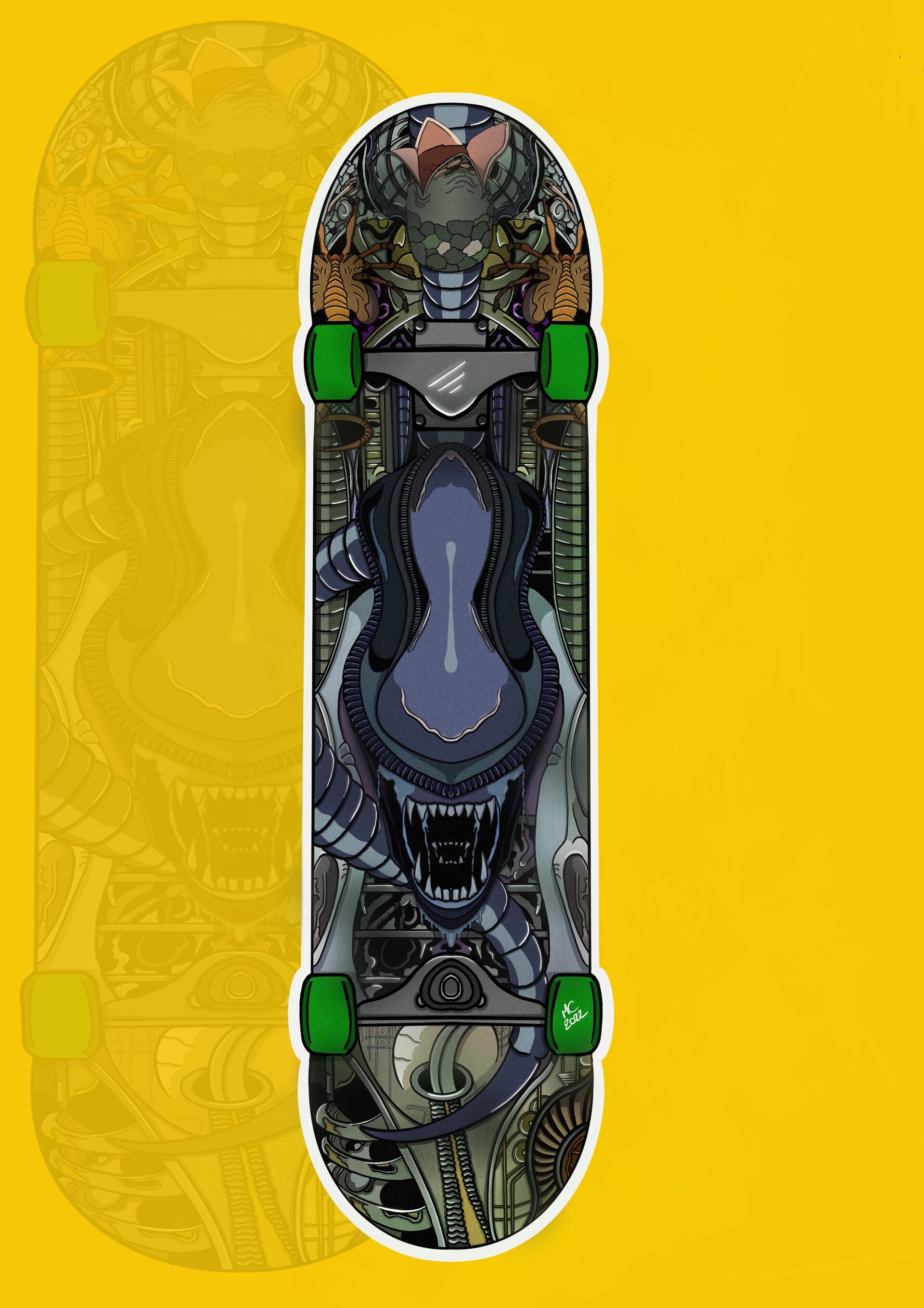 ArtStation - Alien skateboard 001