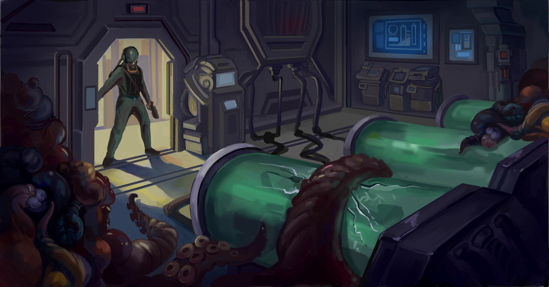 ArtStation - Sci-fi horror art