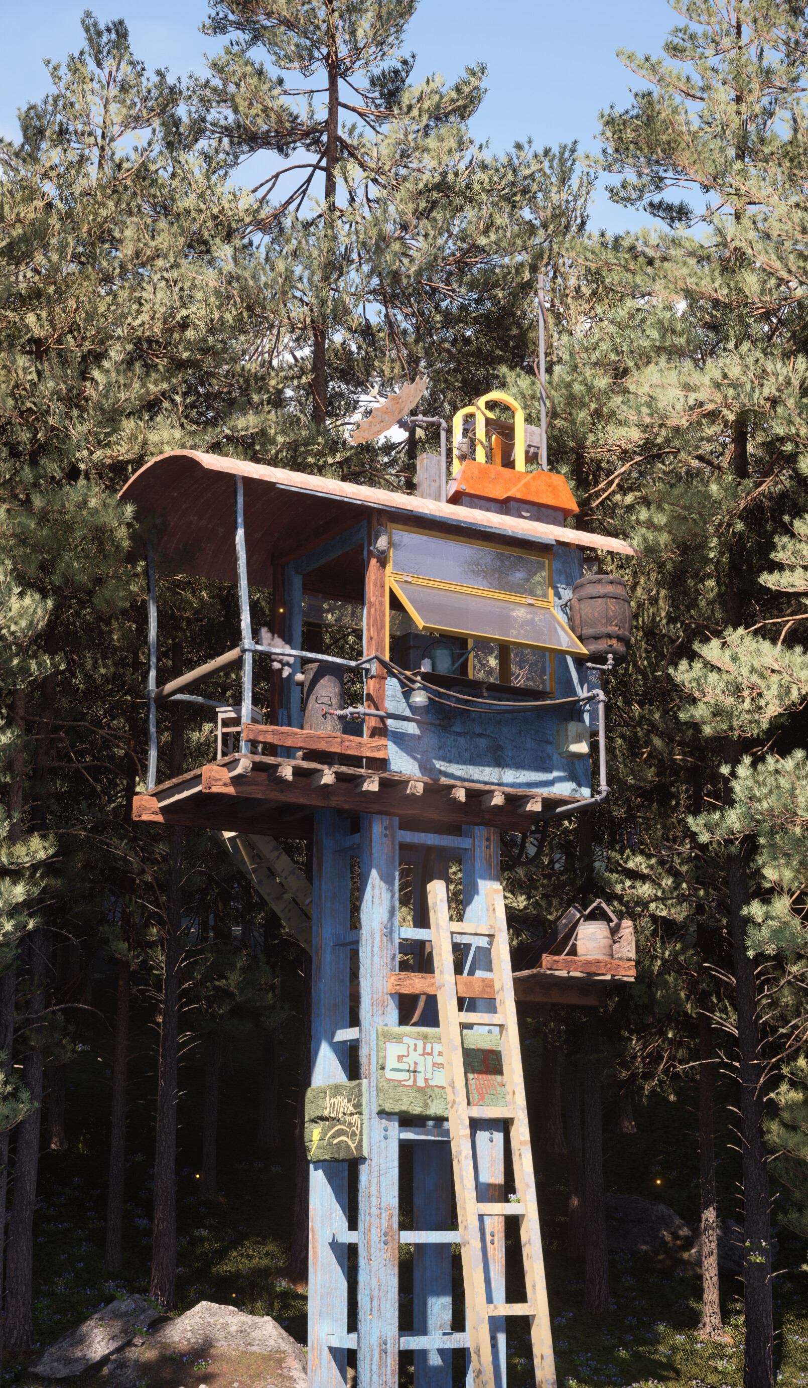 ArtStation - Fire Watcher's House