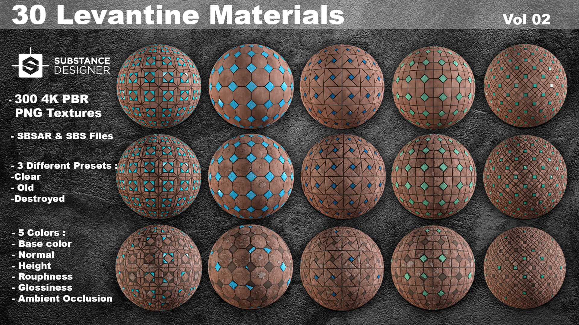 Me Art Studio - 30 High quality Levantine material+ SBS & SBSAR files ...