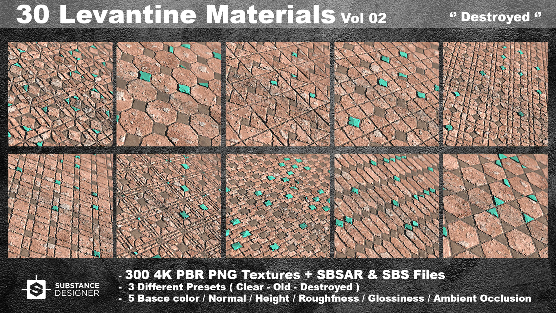 Me Art Studio - 30 High quality Levantine material+ SBS & SBSAR files ...