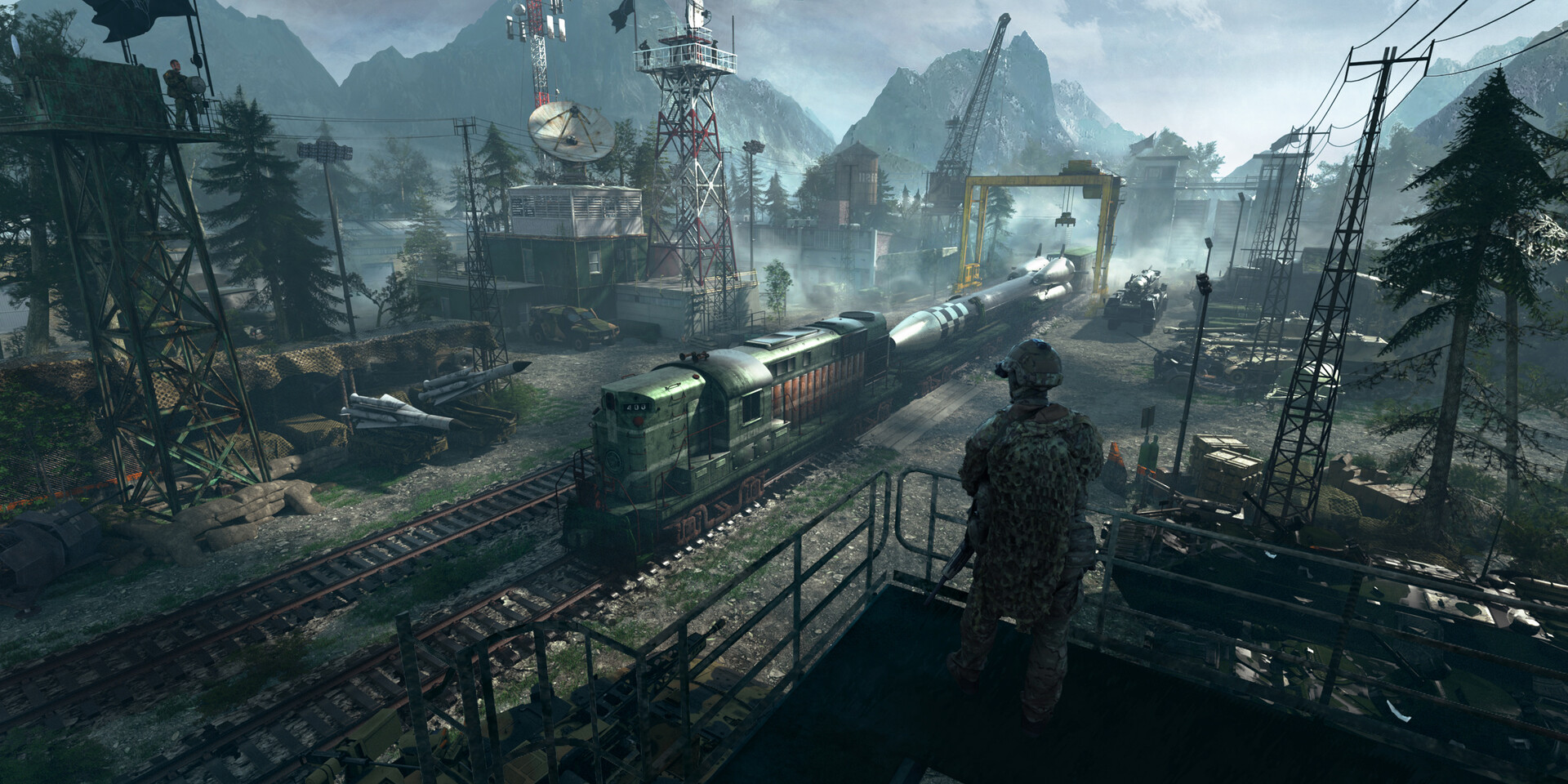 ArtStation - Military stronghold of railway track