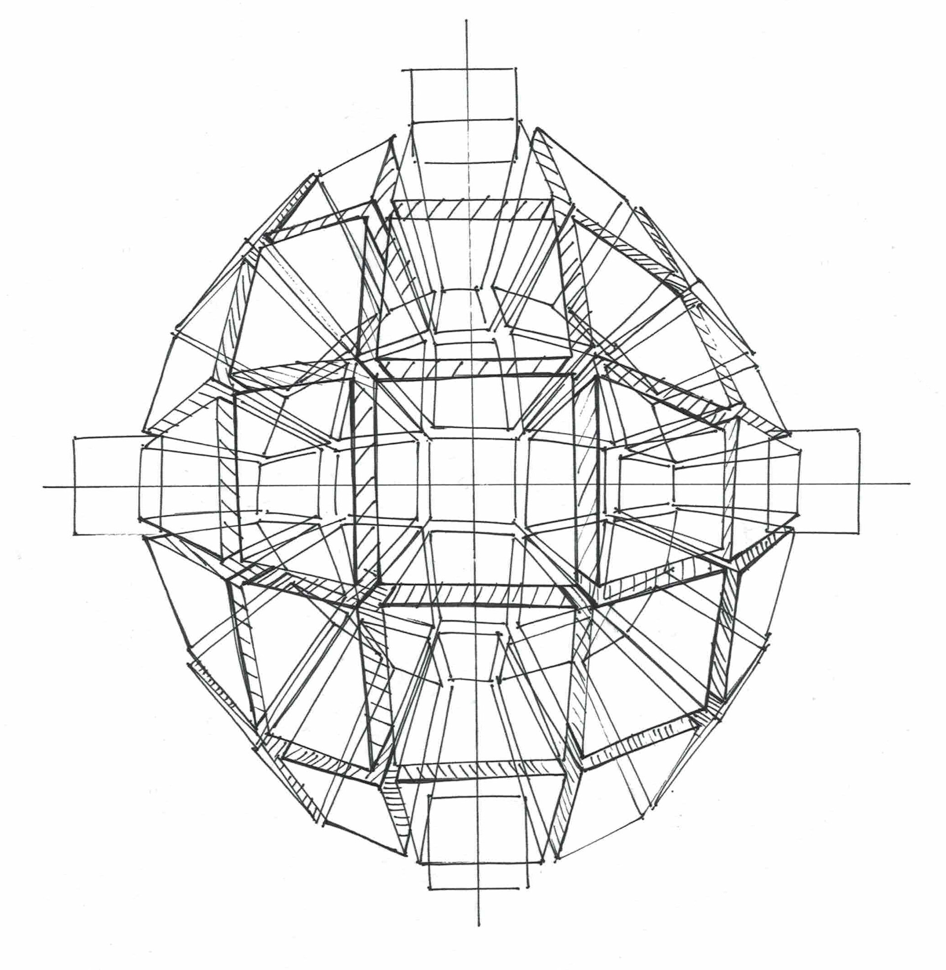 ArtStation - [DrawABox] Sphere of boxes exercise