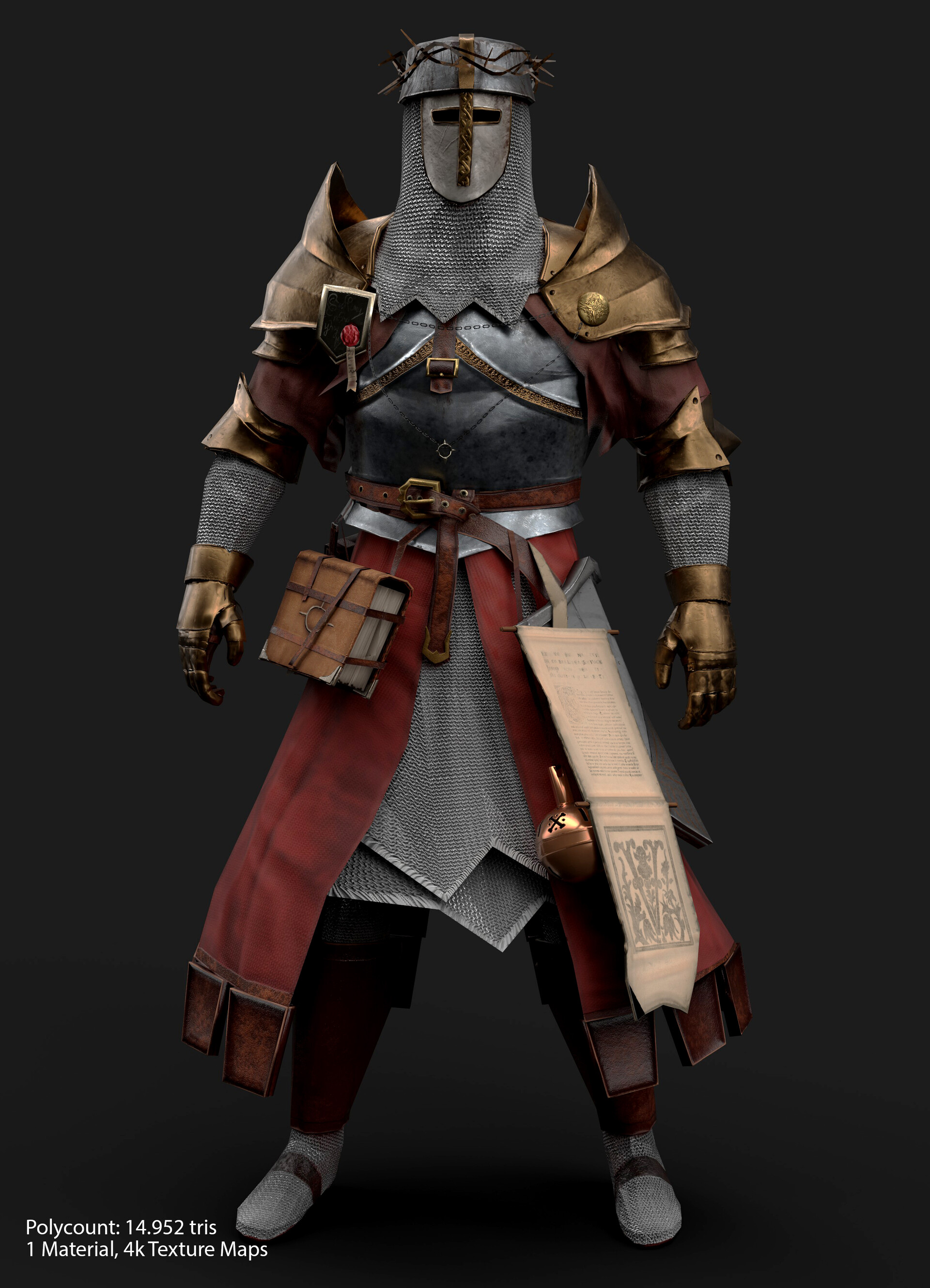 ArtStation - Realtime Paladin Warrior - 15k tris