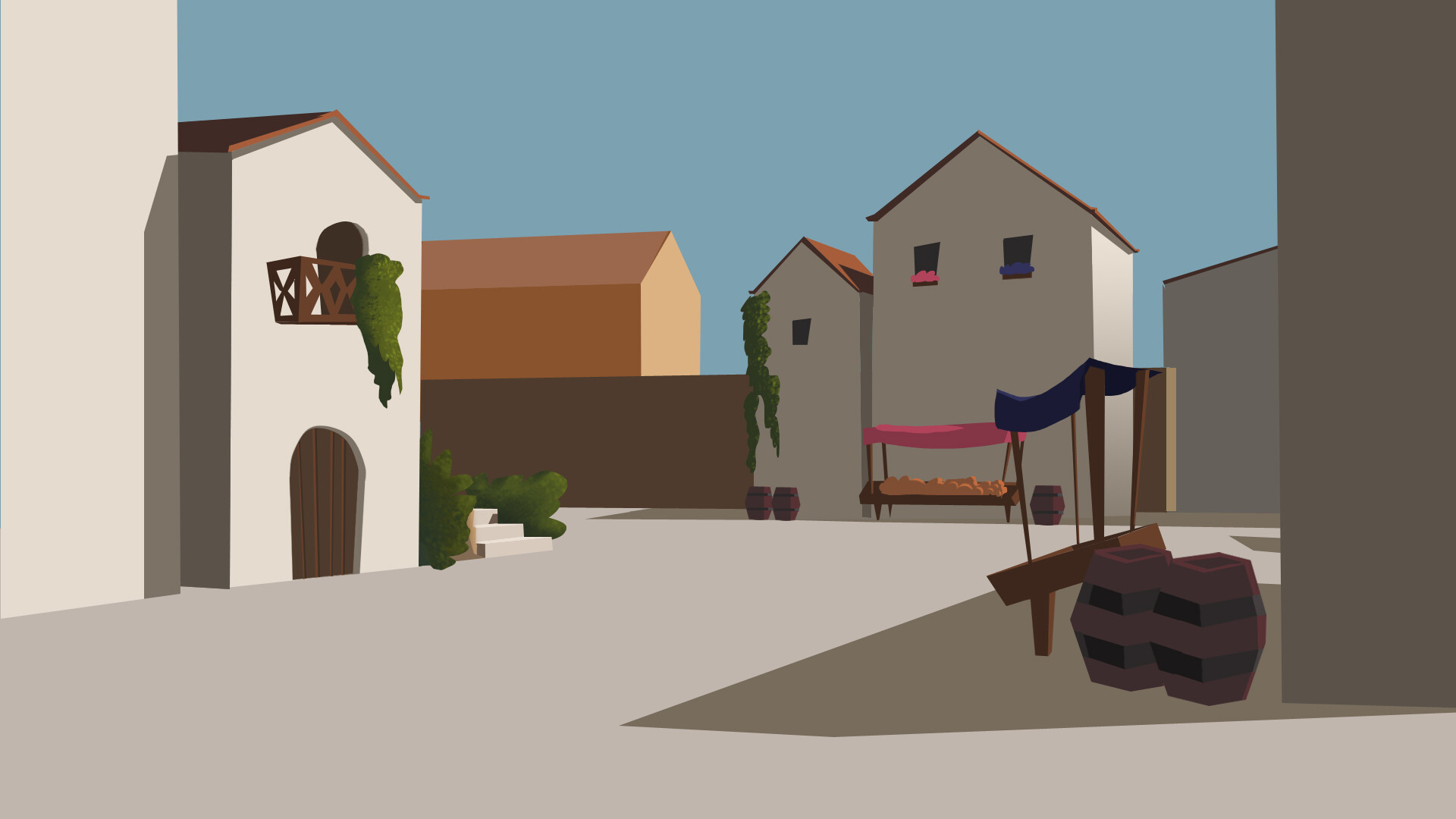 ArtStation - Testing background for animation (part1)