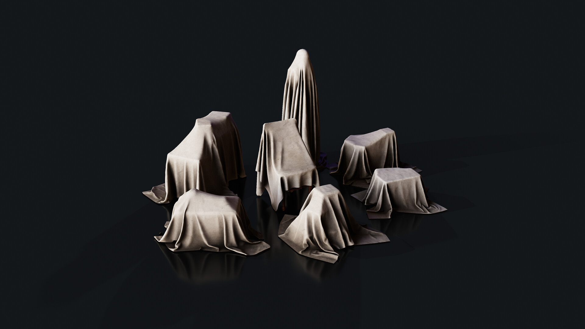 ArtStation - Cloth - (Horror Bedroom)