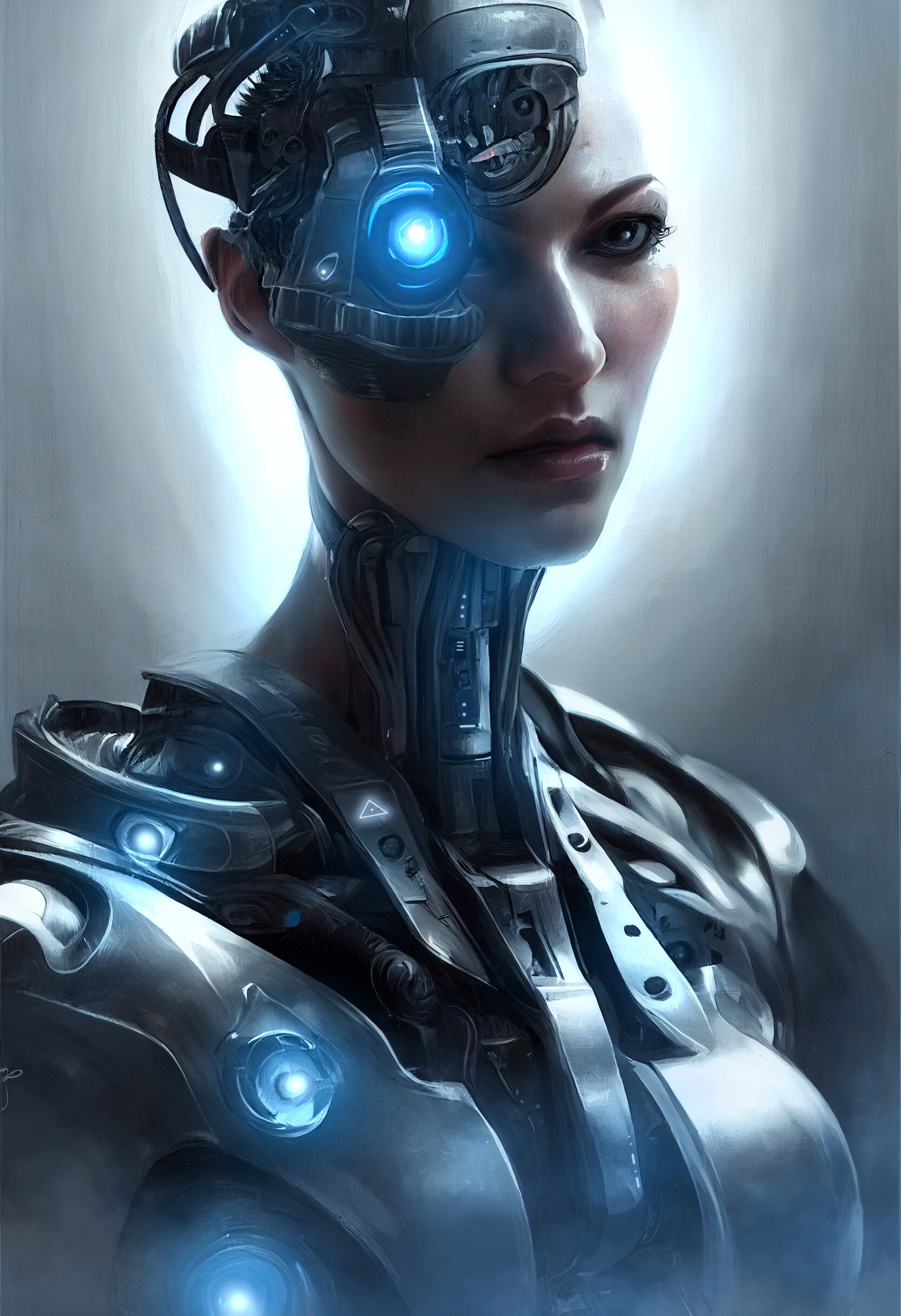 ArtStation - Blue goddess Cyborg