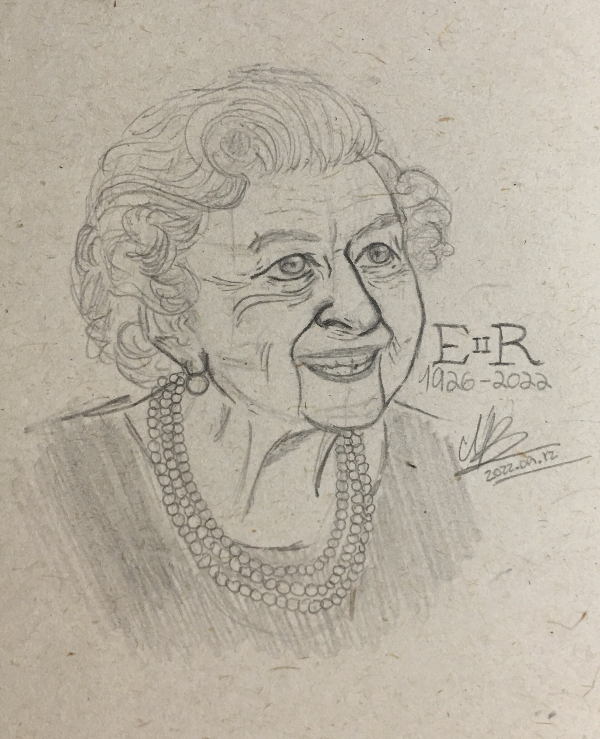 ArtStation - Queen Elizabeth II sketch