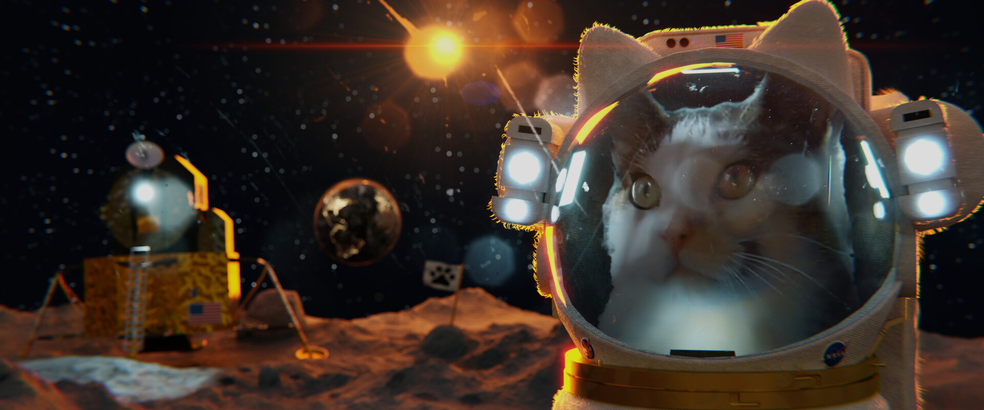 ArtStation - One small step for a cat, a giant leap for catkind