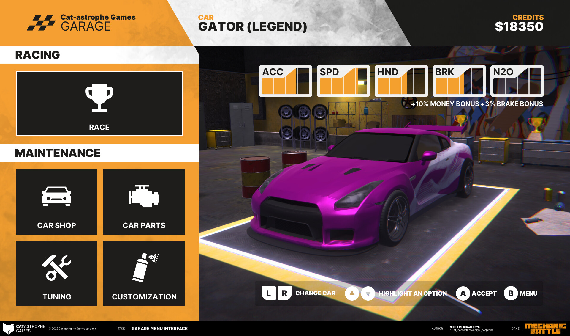 Norbert Kowalczyk - Mechanic Battle Interface