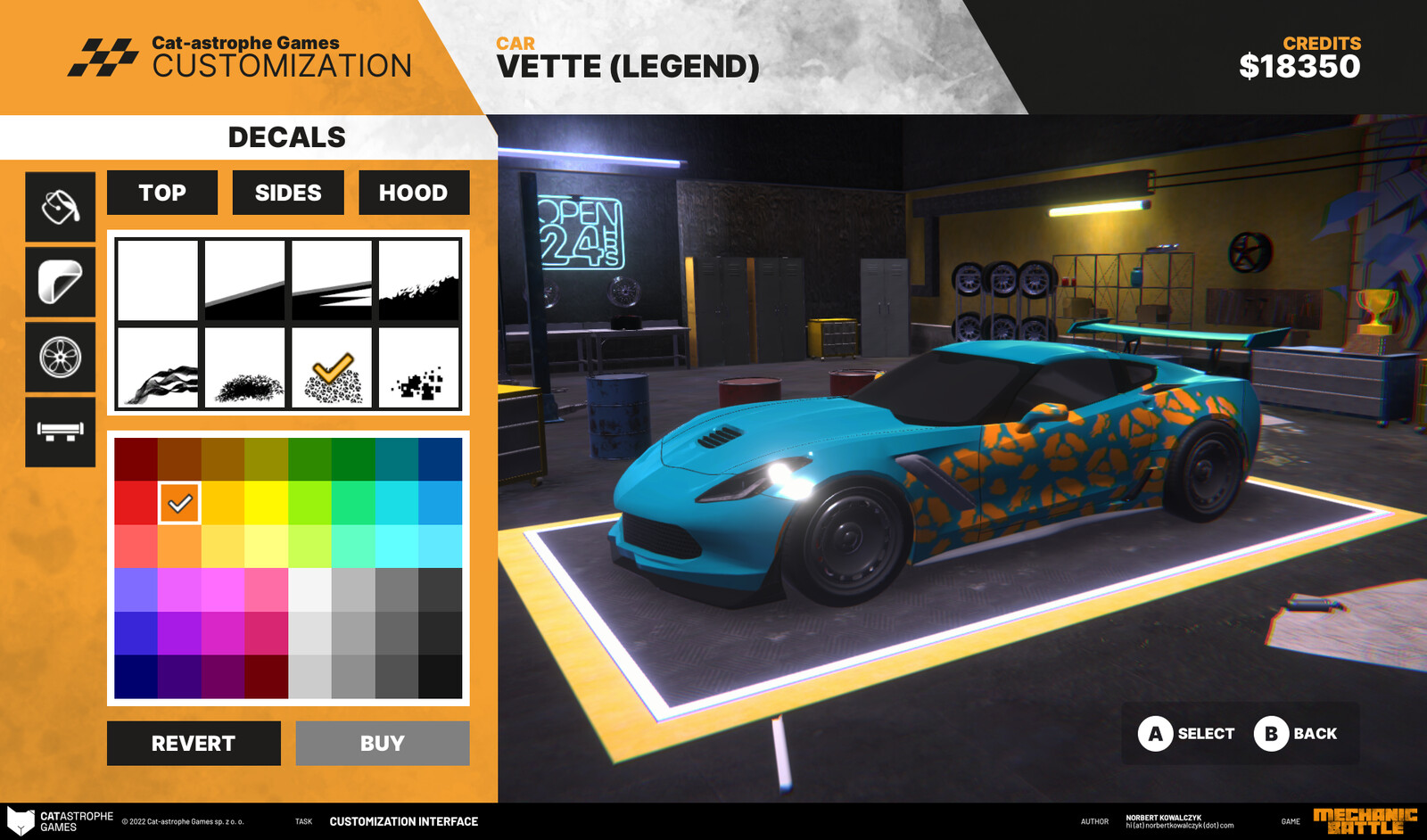Norbert Kowalczyk - Mechanic Battle Interface