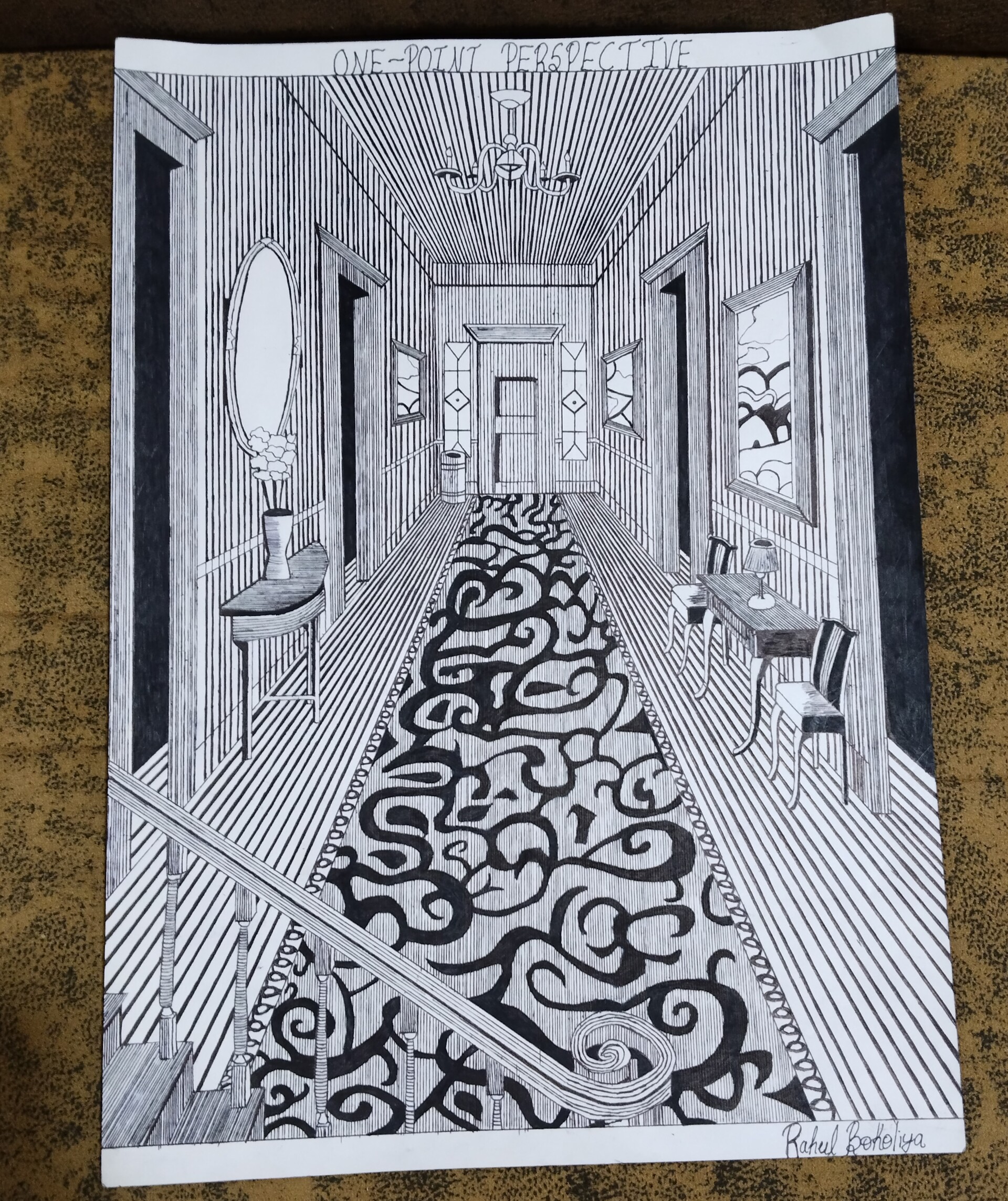 One Point Perspective Art