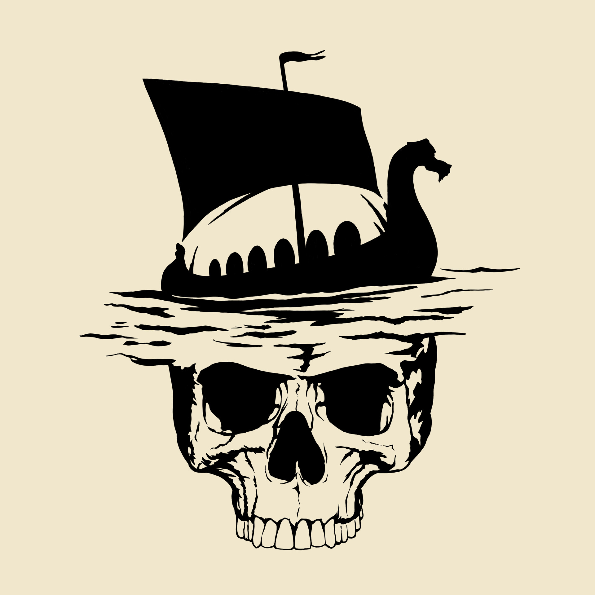 ArtStation - Valhalla Skull illustration