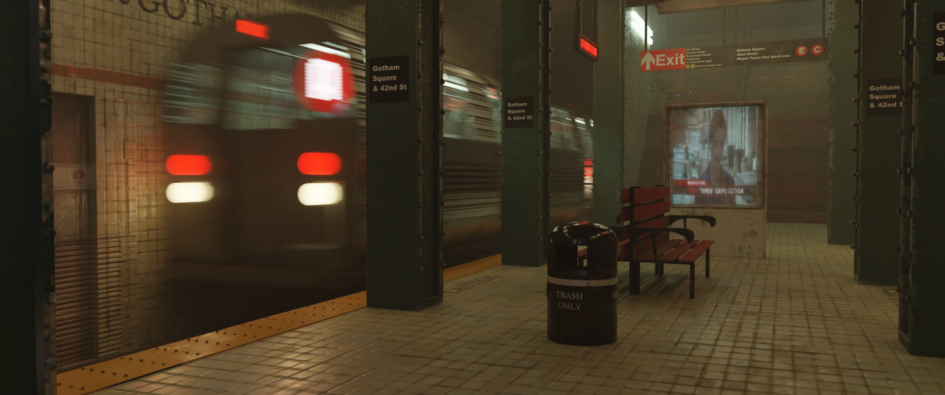 ArtStation - Gotham Square Train Station