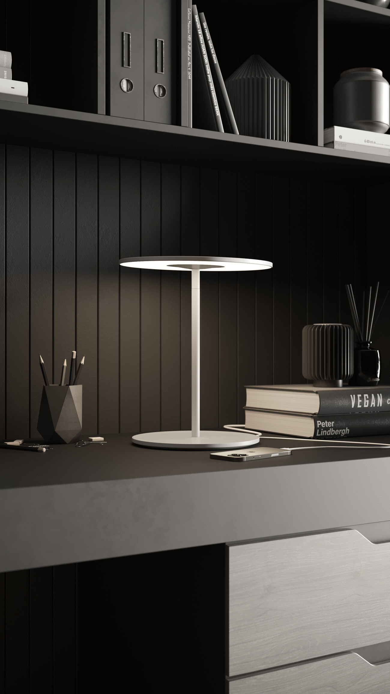 ArtStation - 3D Visualization of a Minimalist Table Lamp Design