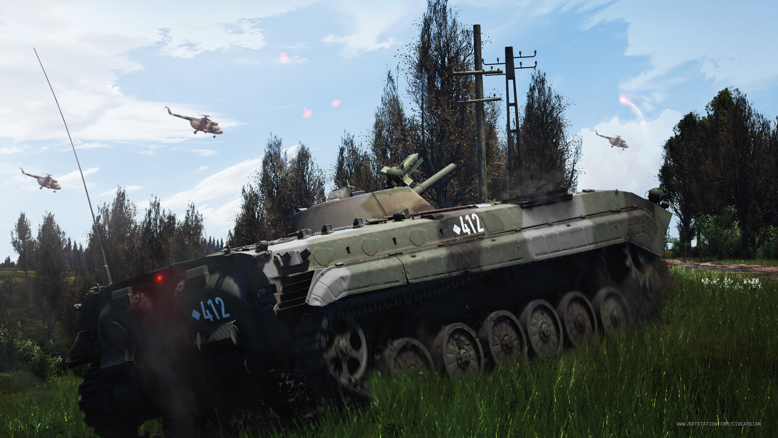 CIRCASSIAN - SPz BMP-1 "Verzerrungsanstrich" May 1988. 7th Motorized ...