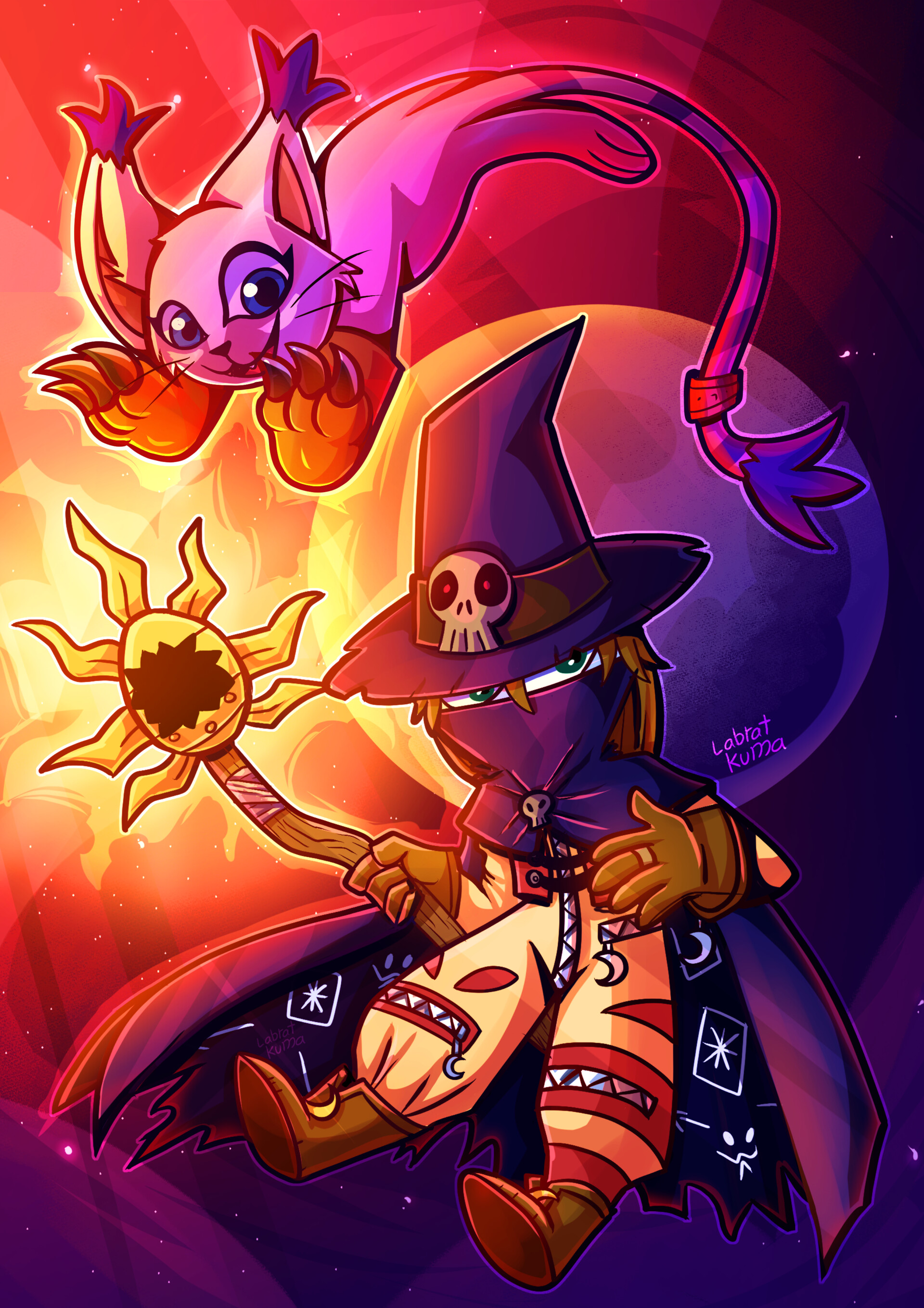 Gisela Bustos (Labrat Kuma) - Wizardmon and Tailmon