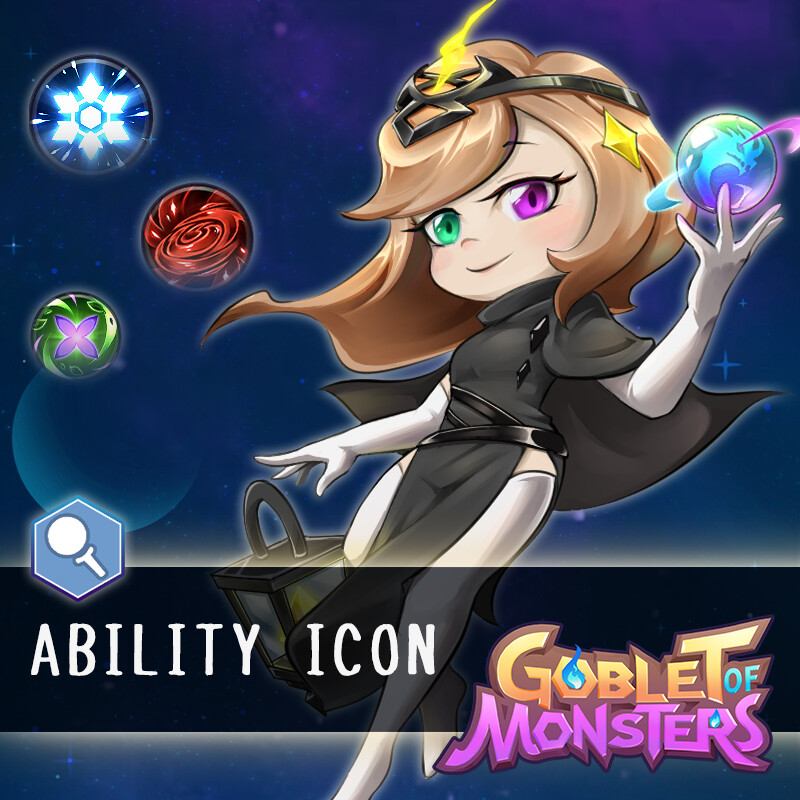 ArtStation - GOBLET OF MONSTERS - 【Mage Type】Ability Icon