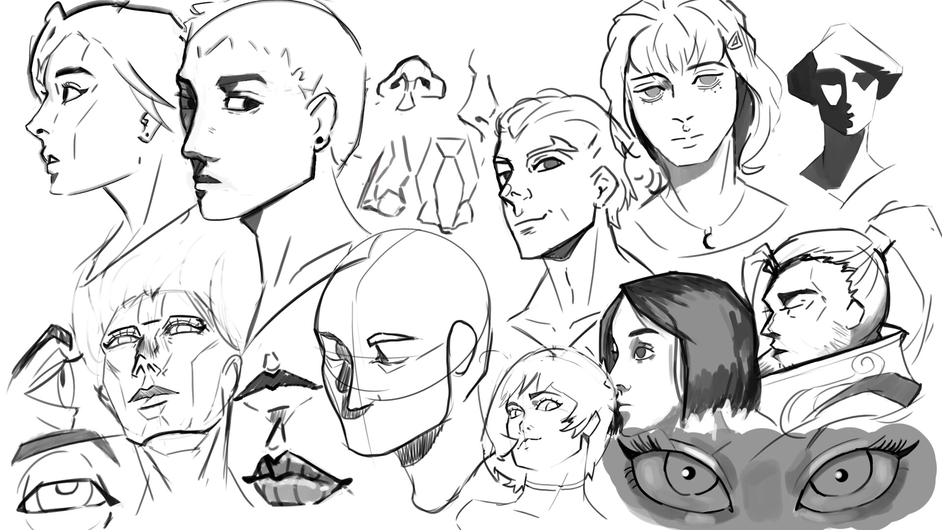 ArtStation - Quick head sketches