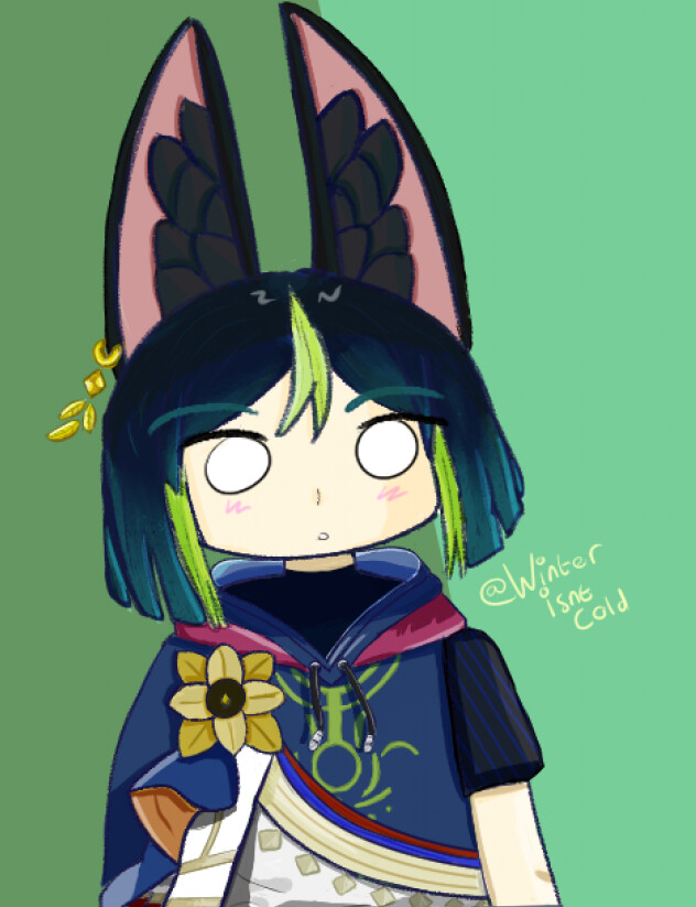ArtStation - Tighnari Chibi - (17/7/22) - [Genshin Impact]