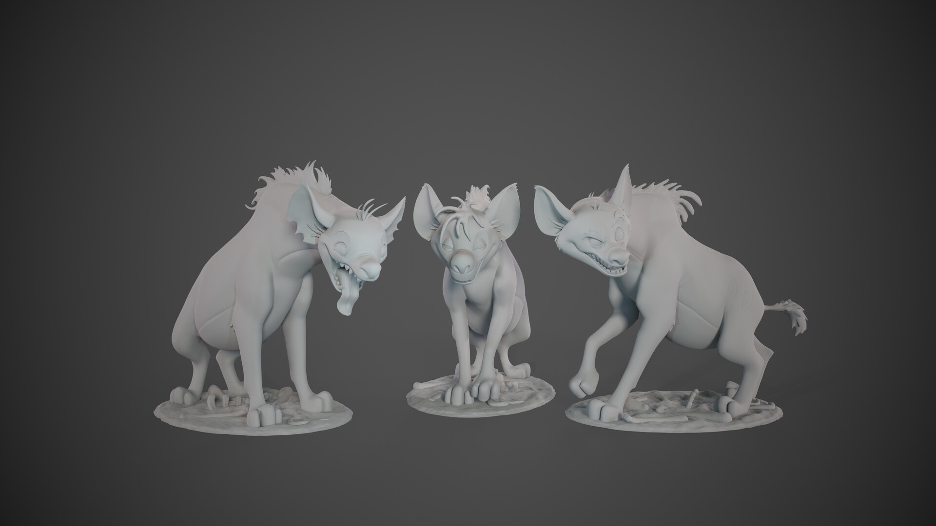 Nasiel Stillo - Three Hyenas from "Lion King" Fan Art