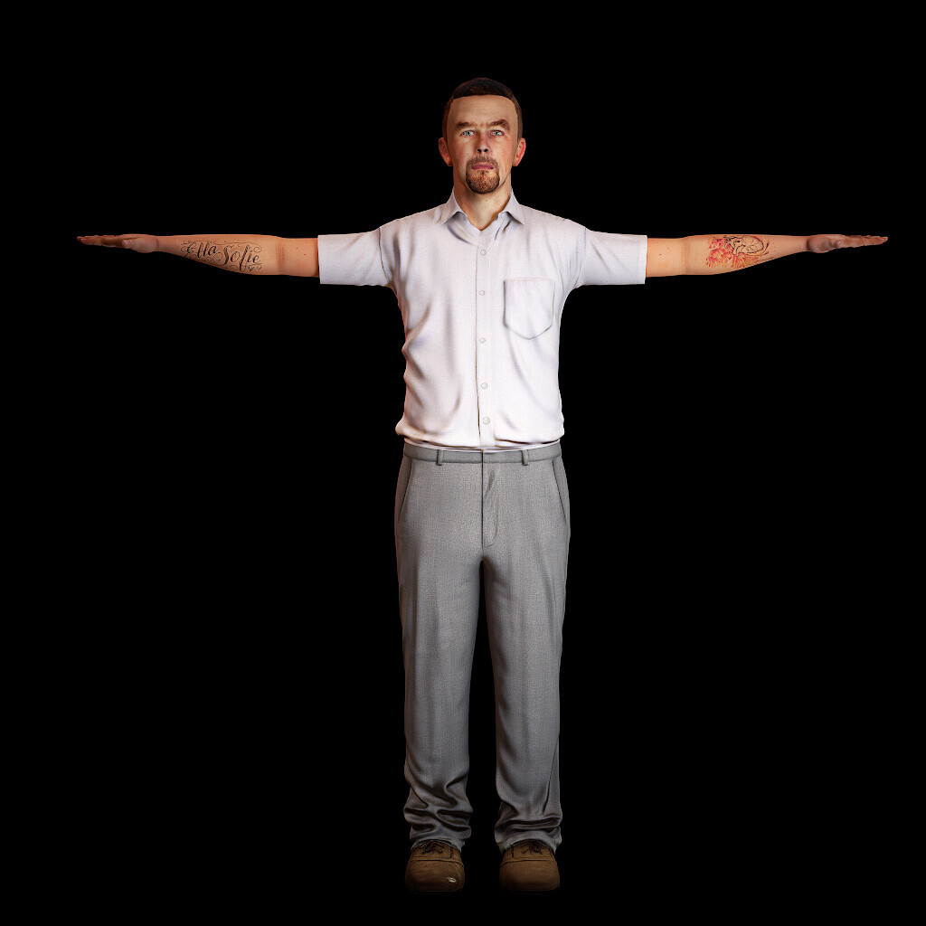 ArtStation - 3D realistic model of a man