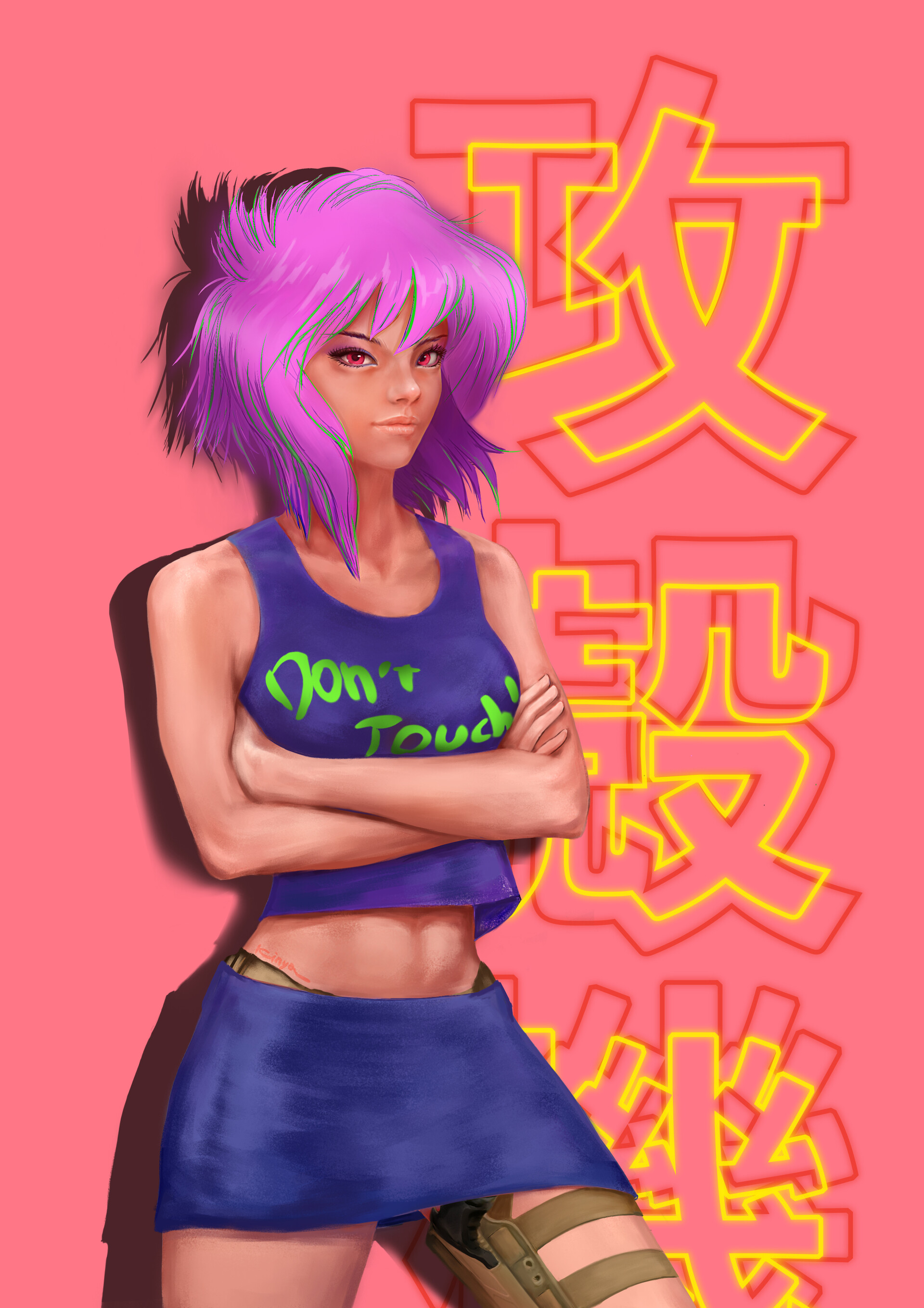 Artstation Fan Art Of The Ghost In The Shell Motoko Kusanagi