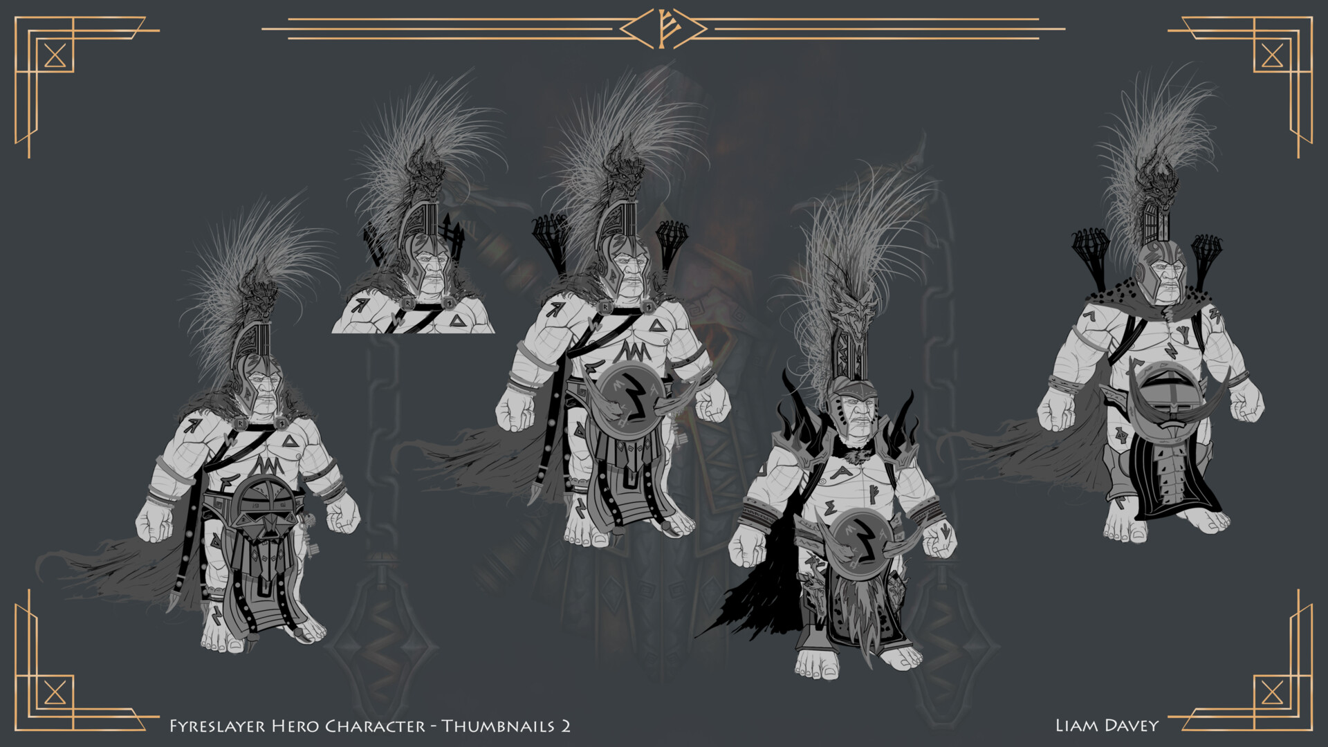 Liam Davey - Fyreslayer Hero Design - Priest - Auric Flamespitter