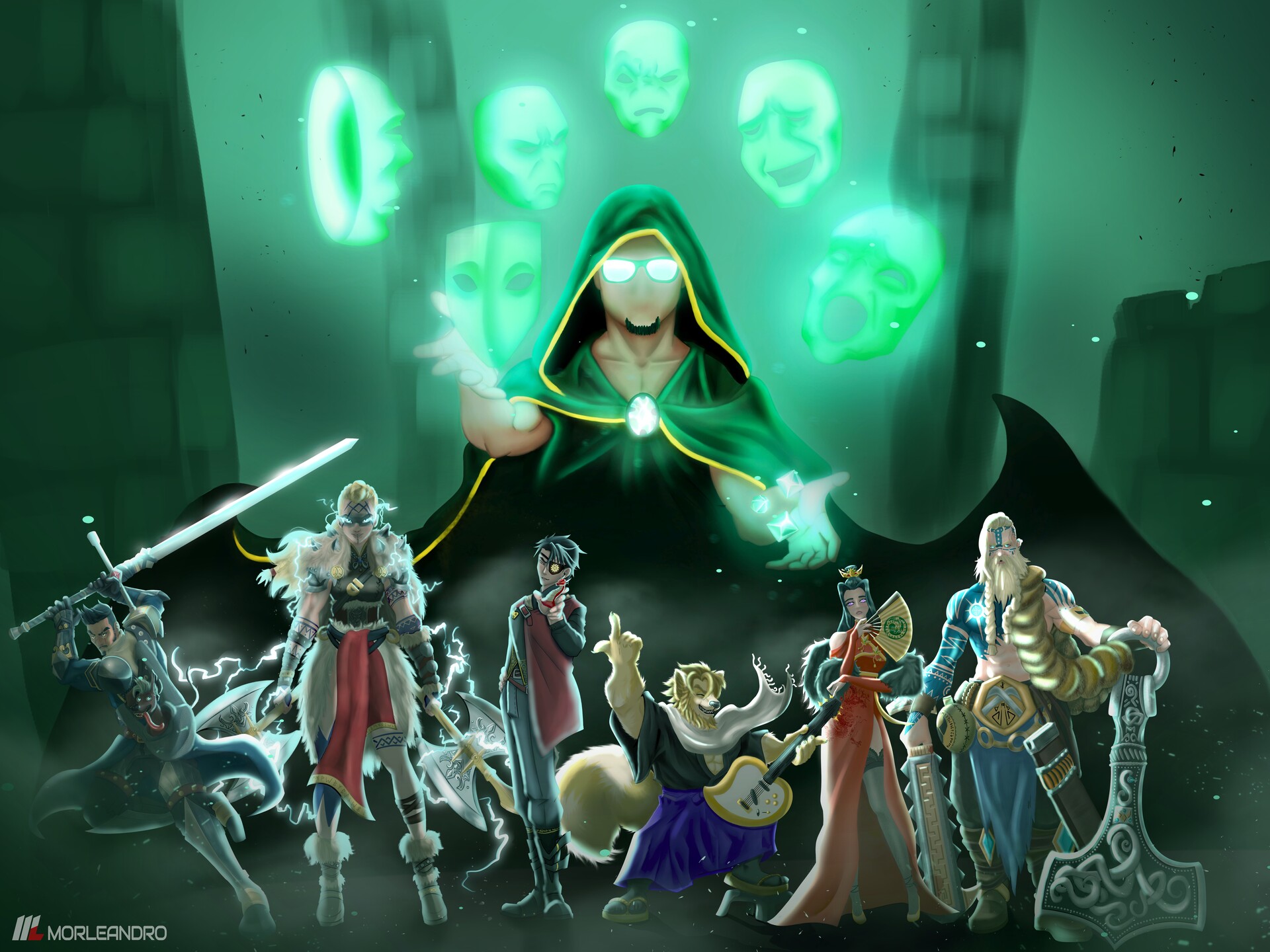 ArtStation - The whole party -RPG party commission