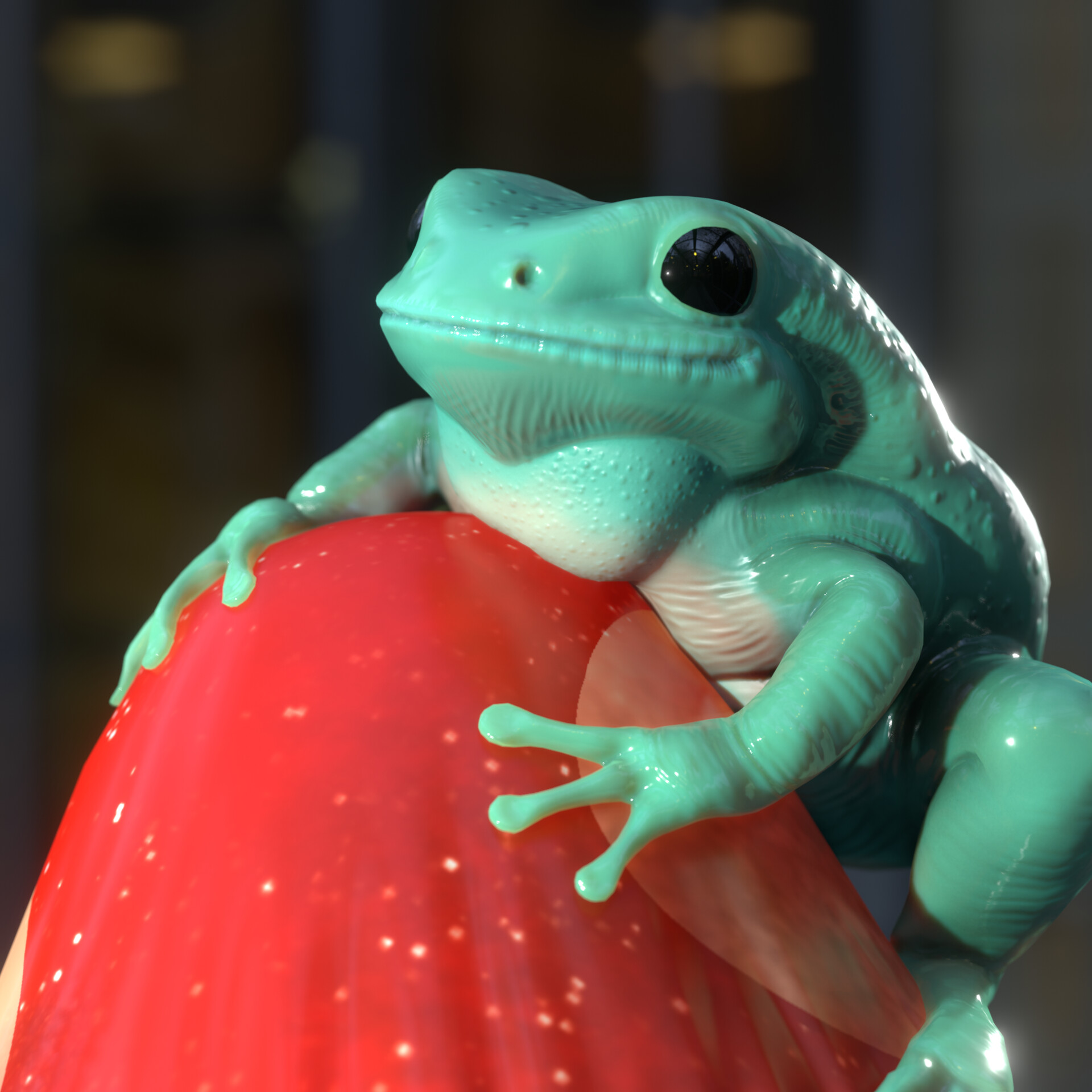 ArtStation - Frog on a Mushroom