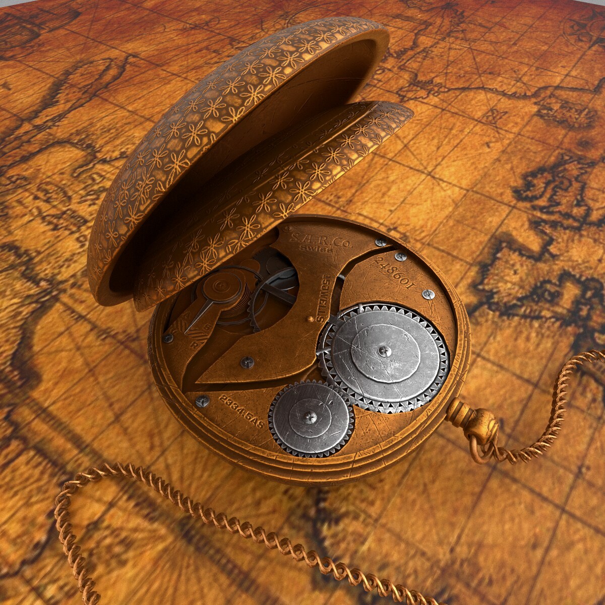 ArtStation - Vintage Pocket Watch