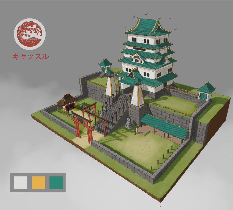 ArtStation - Japanese castle
