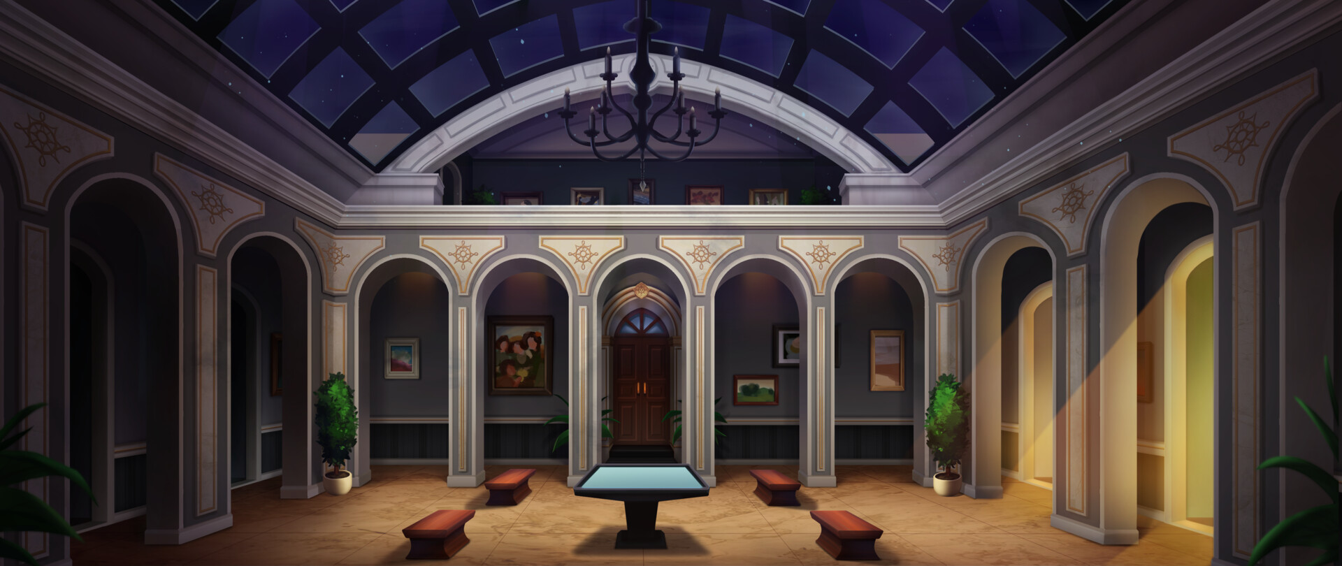 ArtStation - Museum Interior background