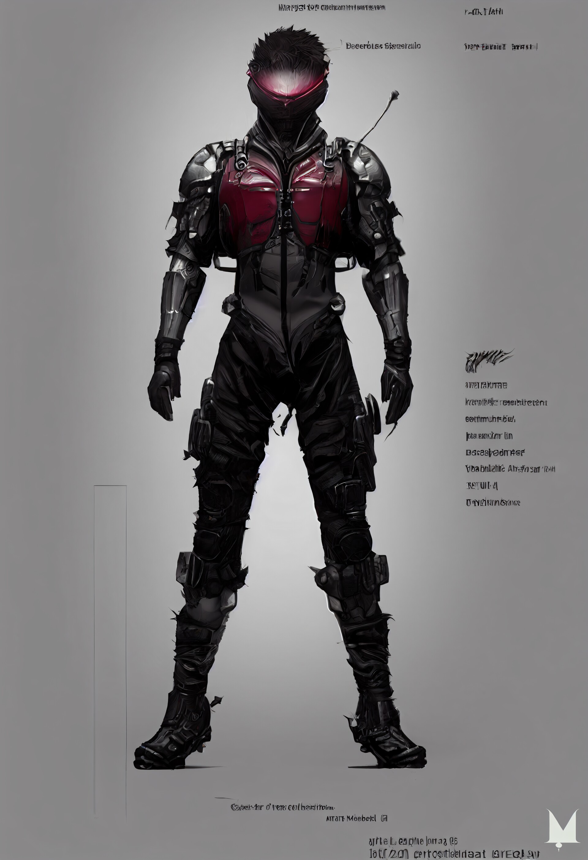 ArtStation - A.I Generated Black Armored Characters Variations