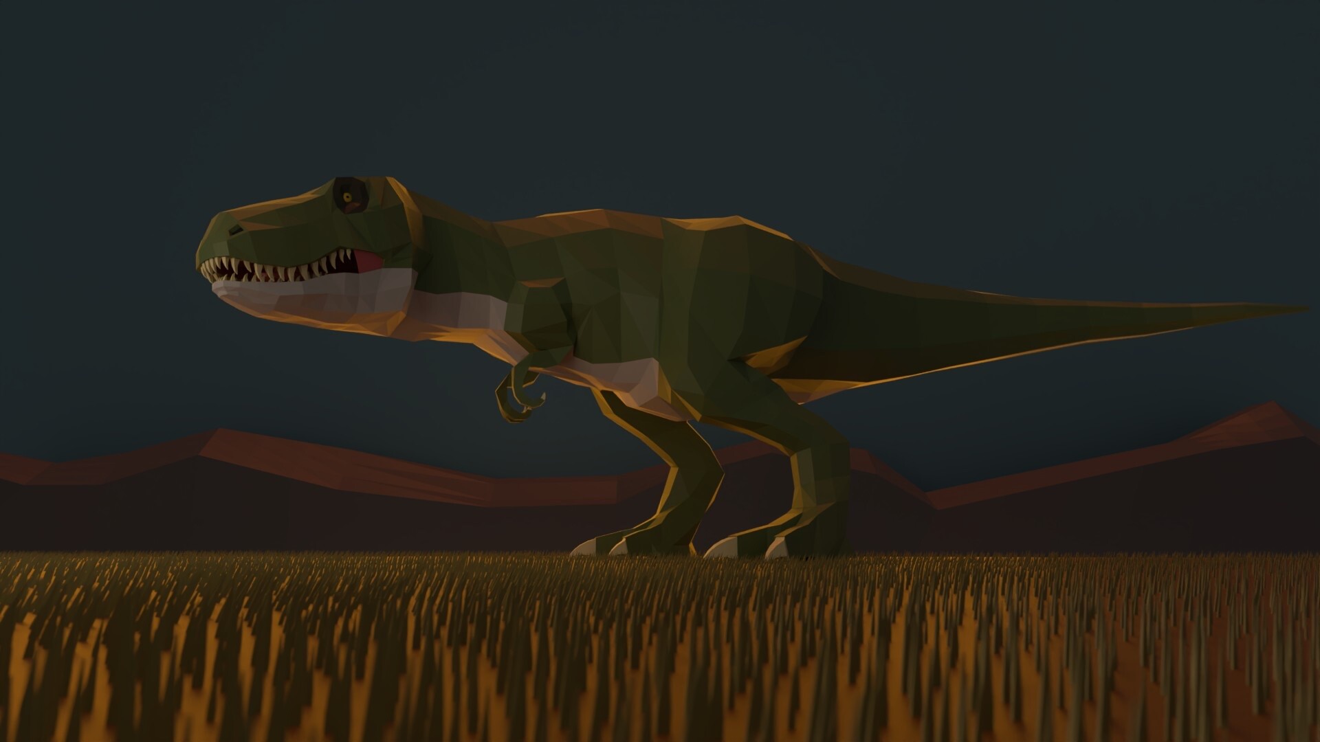 ArtStation - Rex in the Savanna