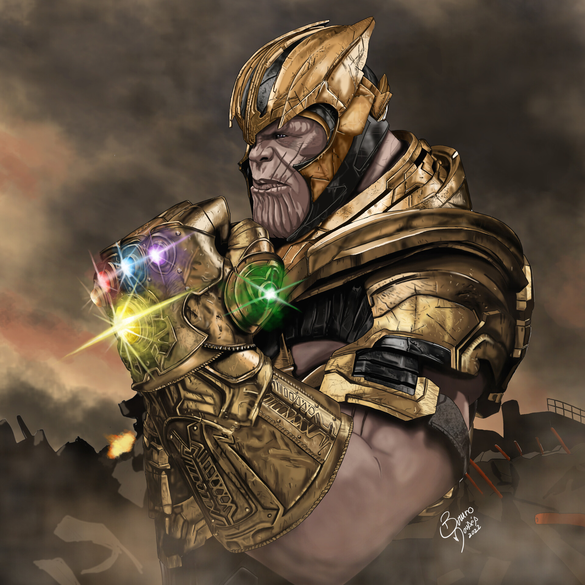 Artstation Thanos Infinity Gauntlet