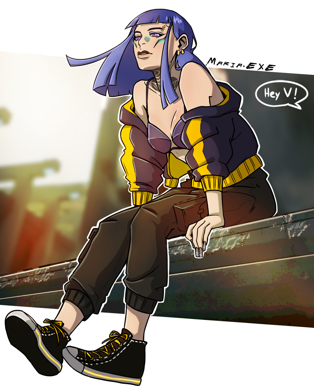 ArtStation - Cyberpunk 2077: V_balcony