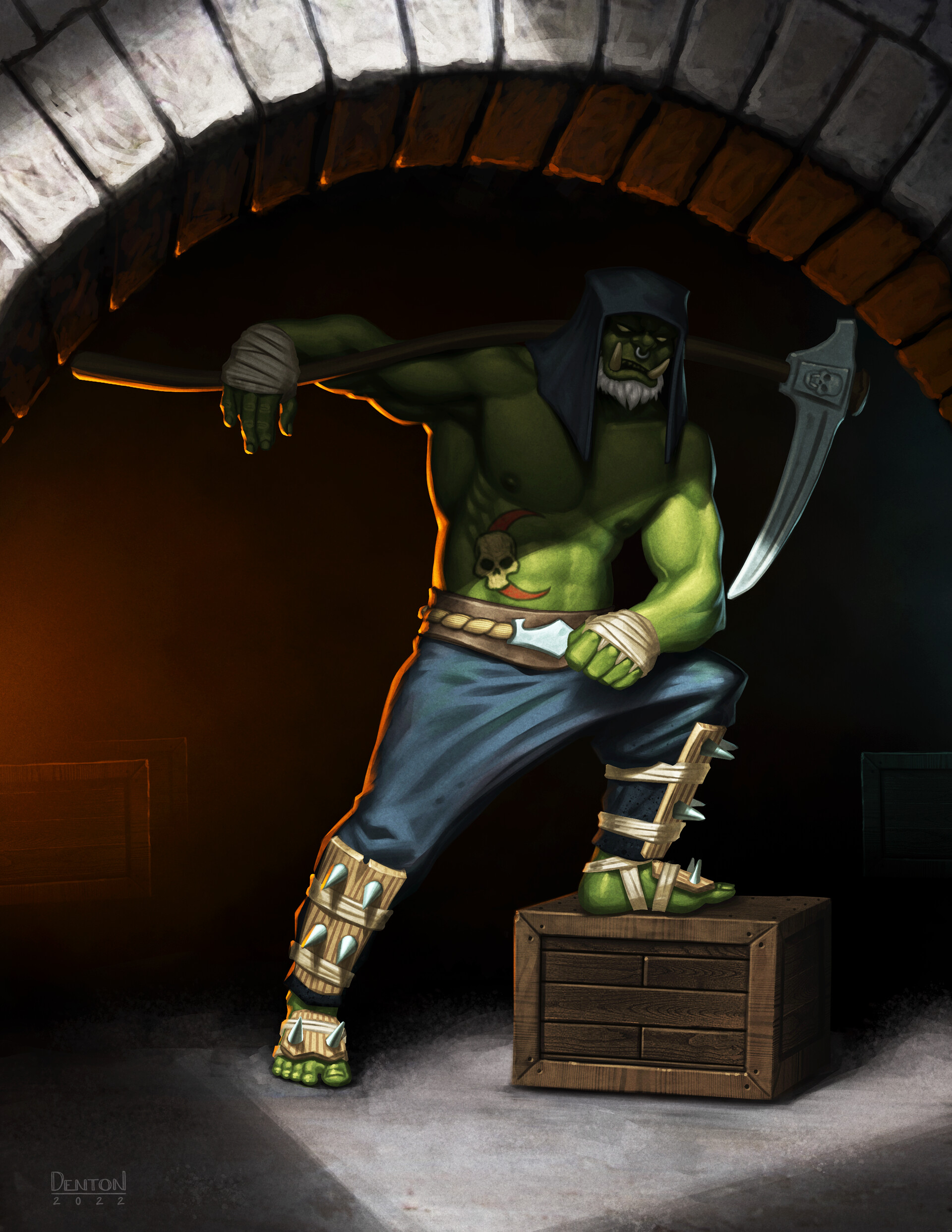 Grimm, the Orc Monk Assassin by James Denton : r/ImaginaryOrcs